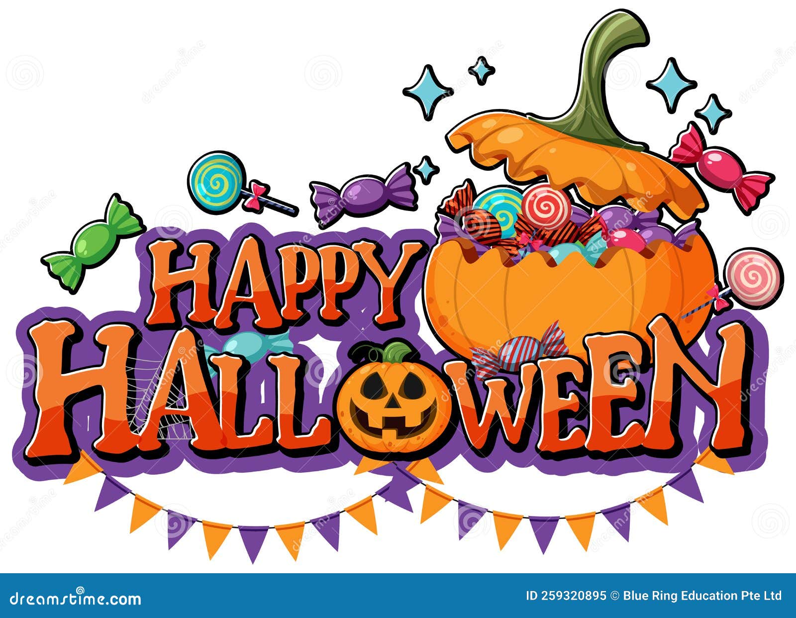 Happy Hal Banner Design vektor abbildung. Illustration von feld - 259320895