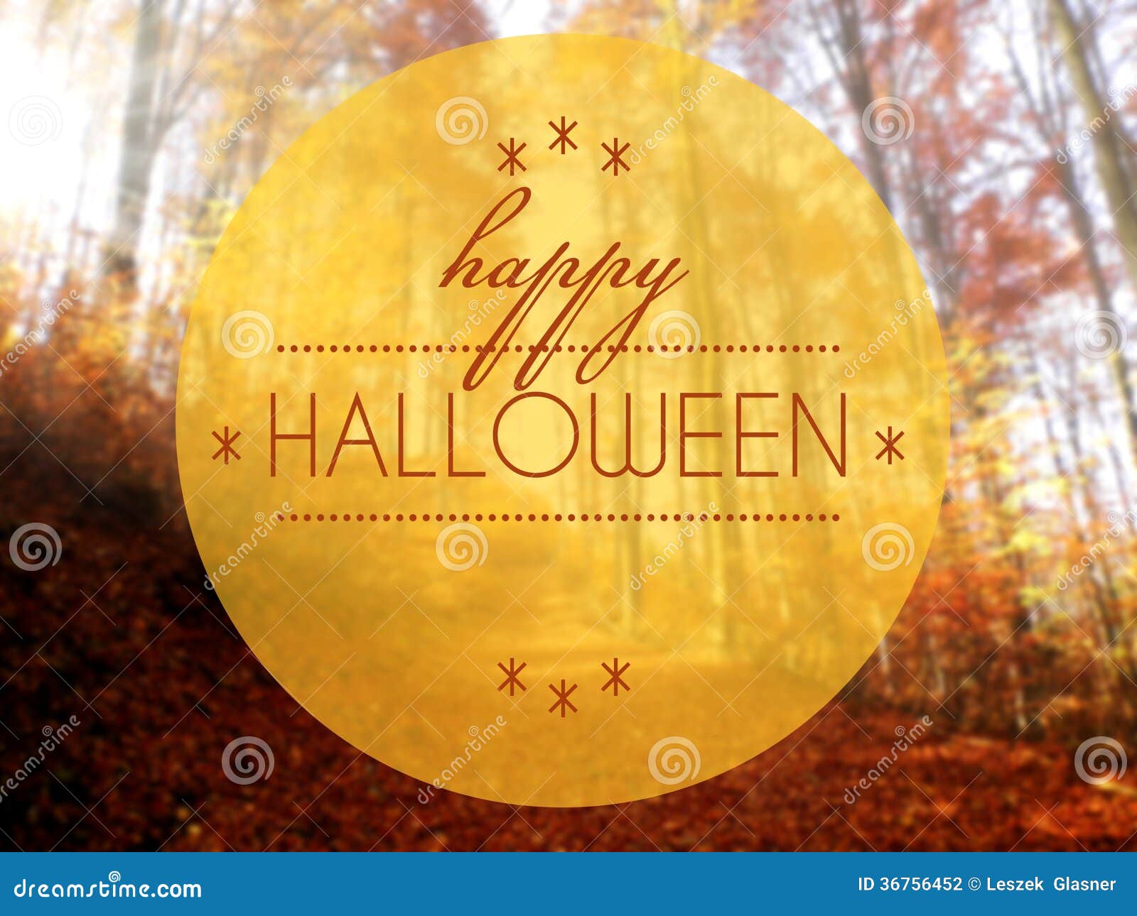 Happy Halloween Autumn Conceptual Creative Illustration Stock Photo ...