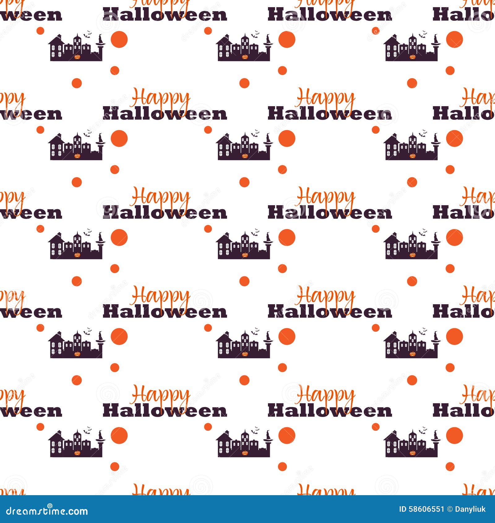 Happy Halloween Background. Seamless Pattern Stock Vector ...