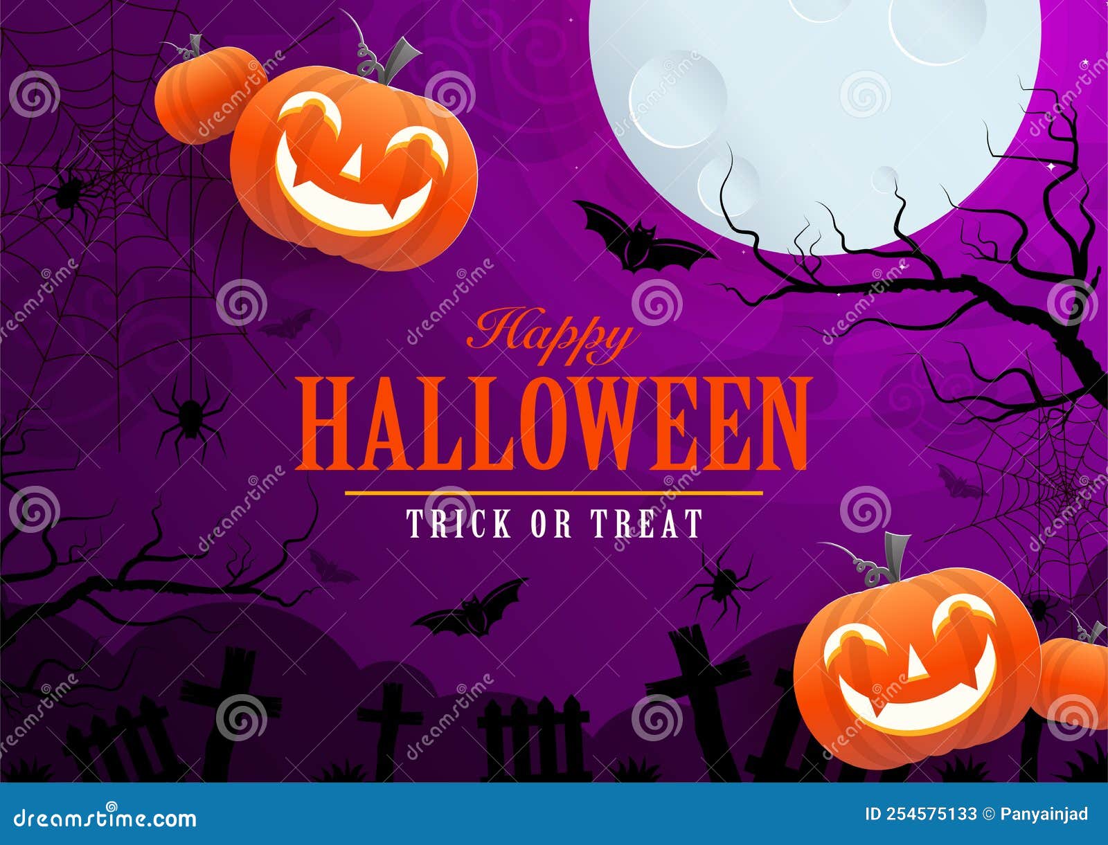 Happy Halloween Background Template Stock Vector - Illustration of ... Happy Halloween Background Template Stock Vector - Illustration of ...