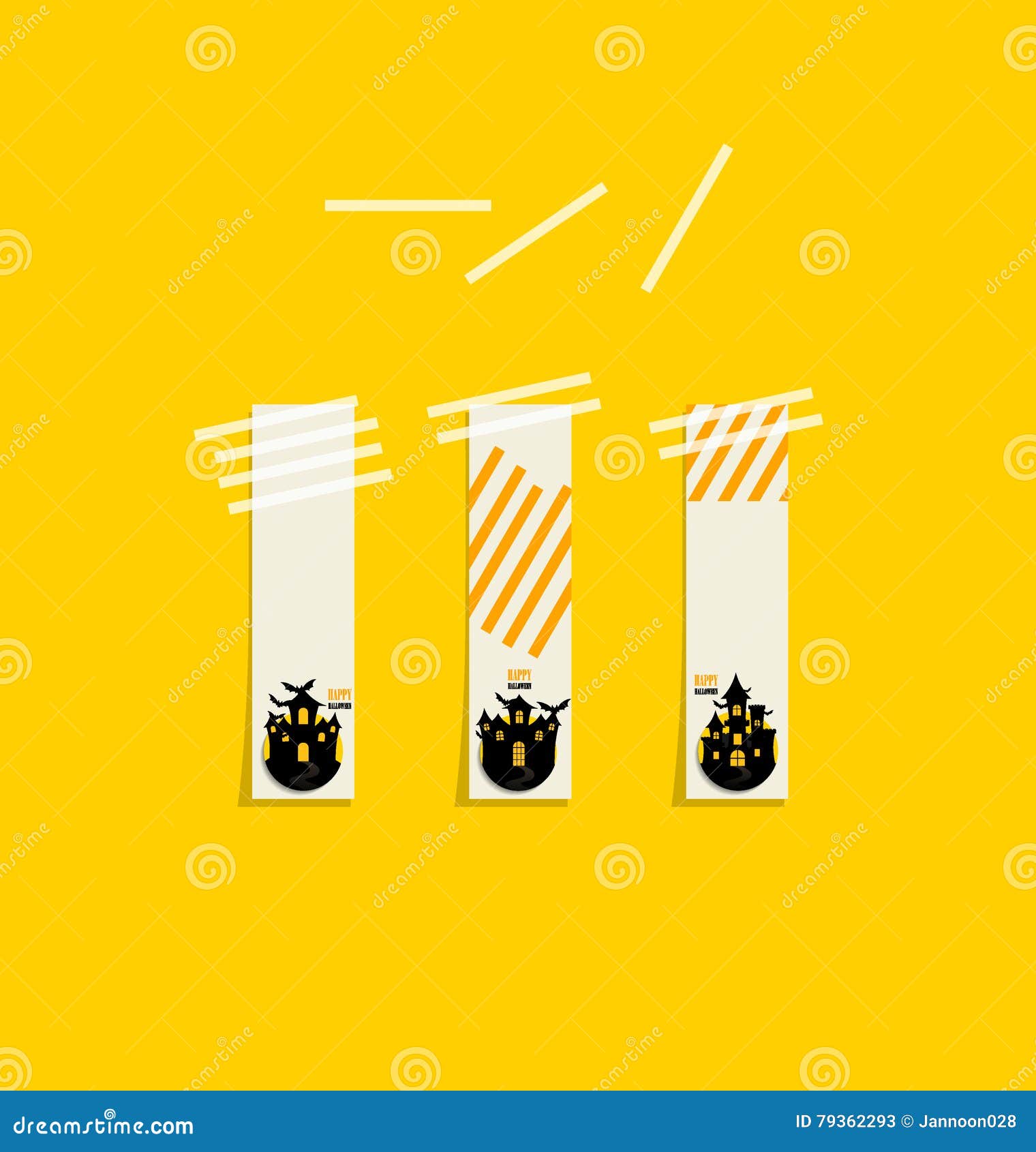 Happy Halloween Design Background and Cute Note Paper. Vector Il Stock ...