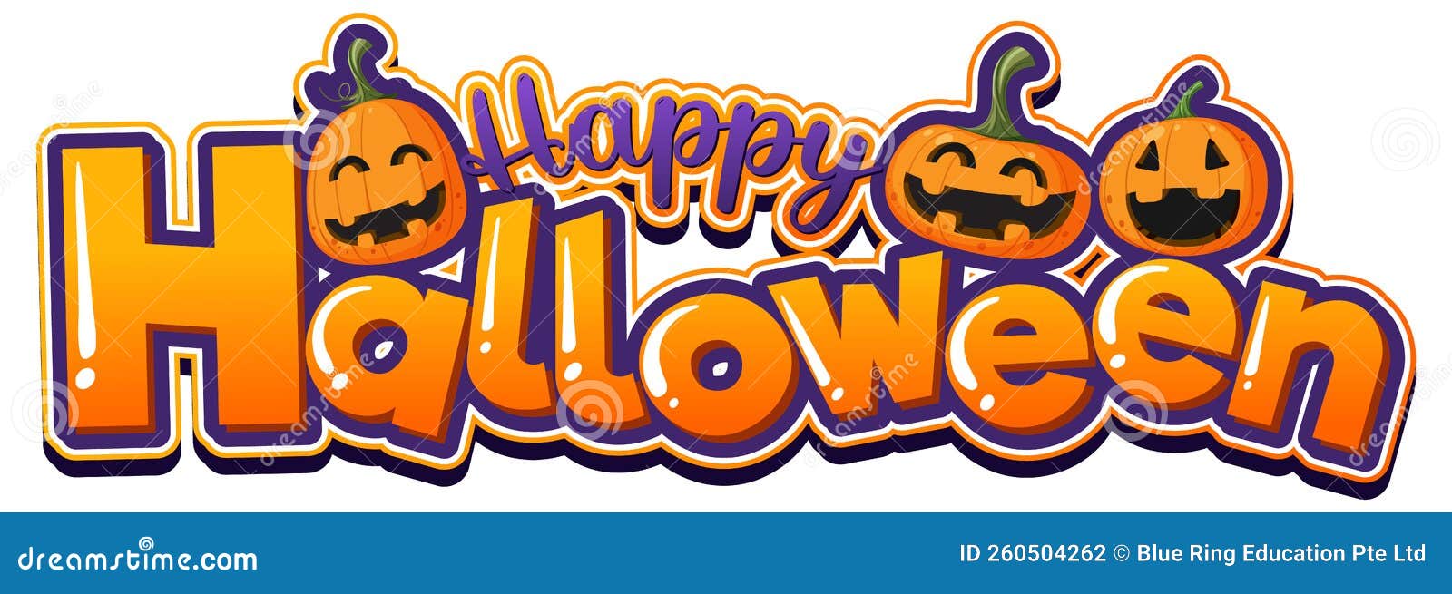 Happy Halloween Font Logo stock vector. Illustration of logo - 260504262
