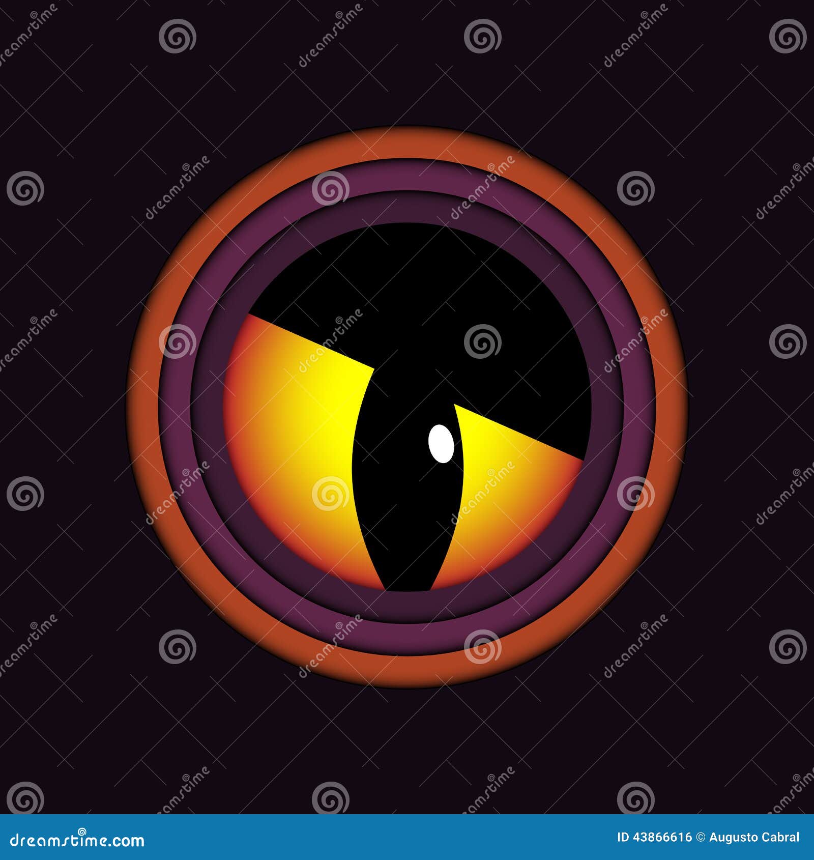 Happy Halloween Ghost Evil Eye Icon Background Stock Vector ...