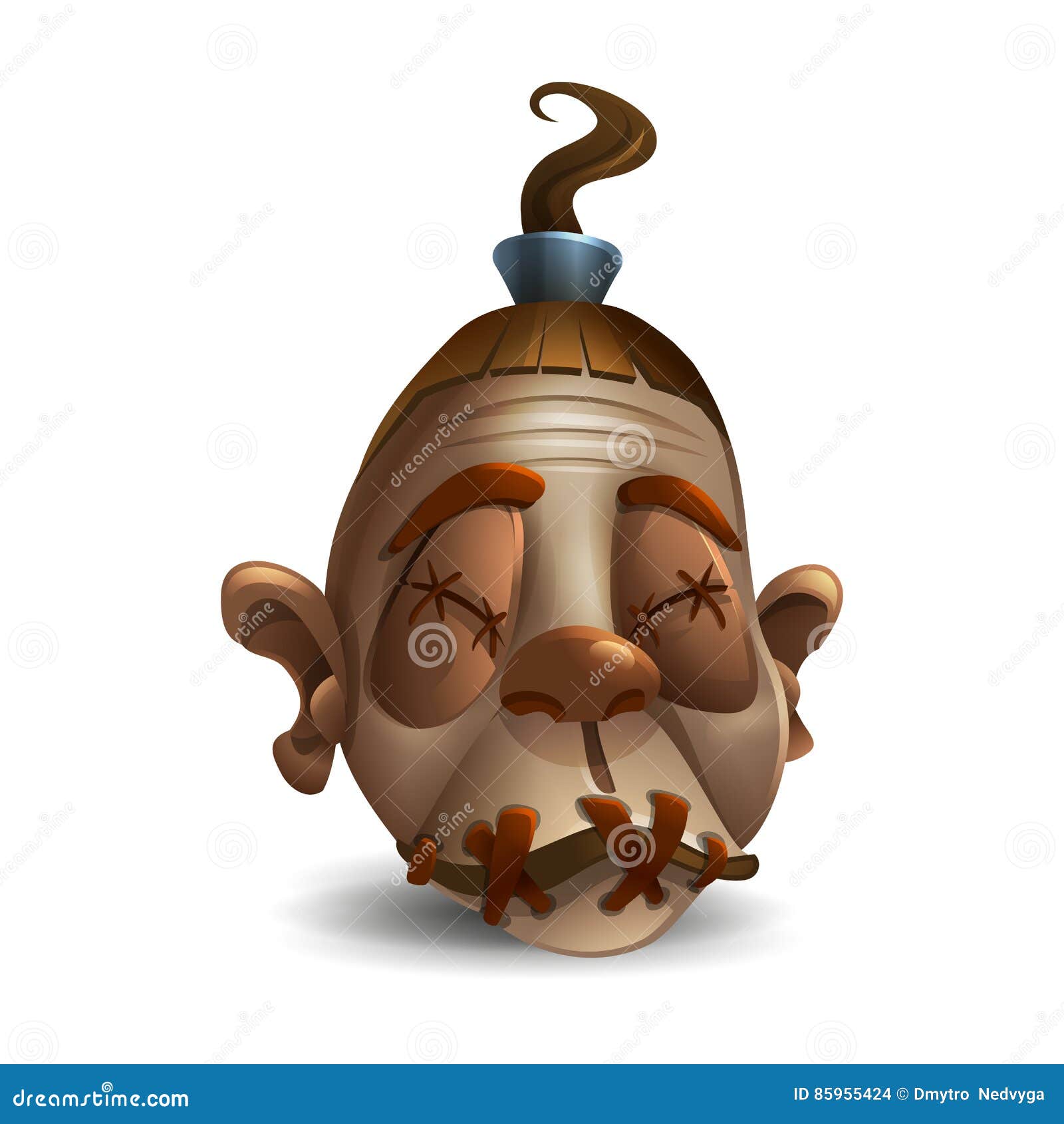 Head Monster Design With Wolf, Scream, Creepy Bat And Creepy Clown. On ...