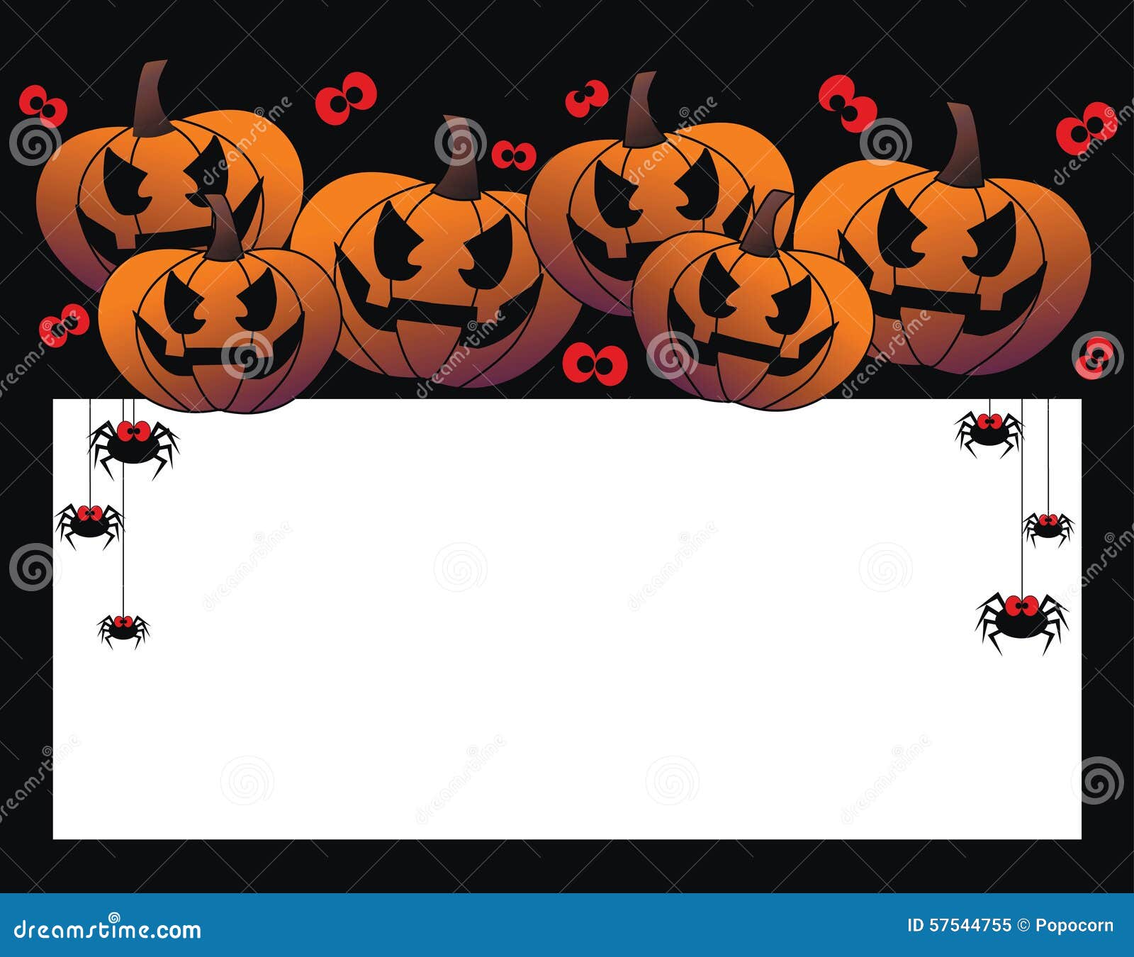Happy Halloween Header or Invitation Card Stock Vector - Illustration ...