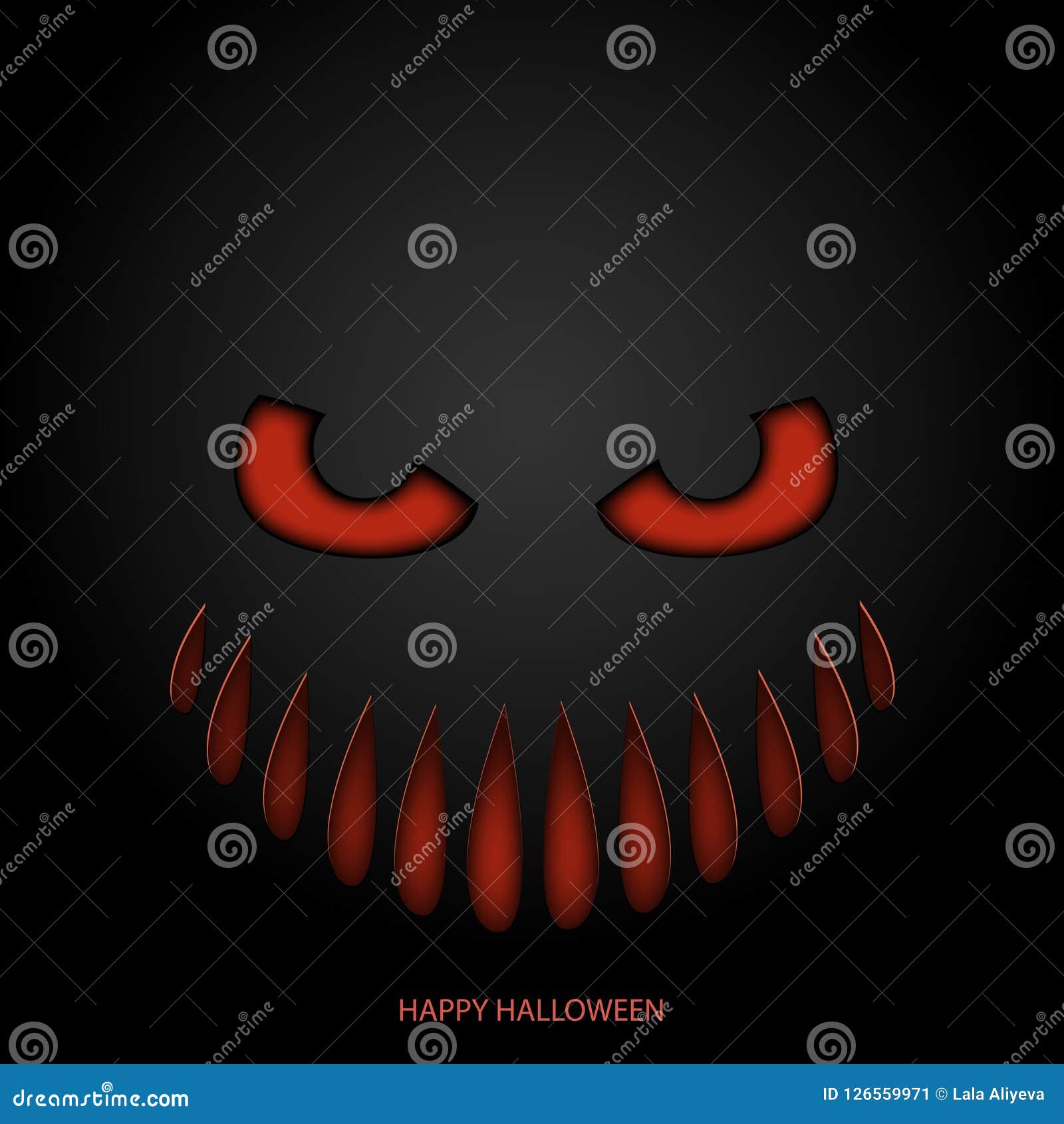 Happy Halloween Mask Background. Vector Stock Vector - Illustration of ...