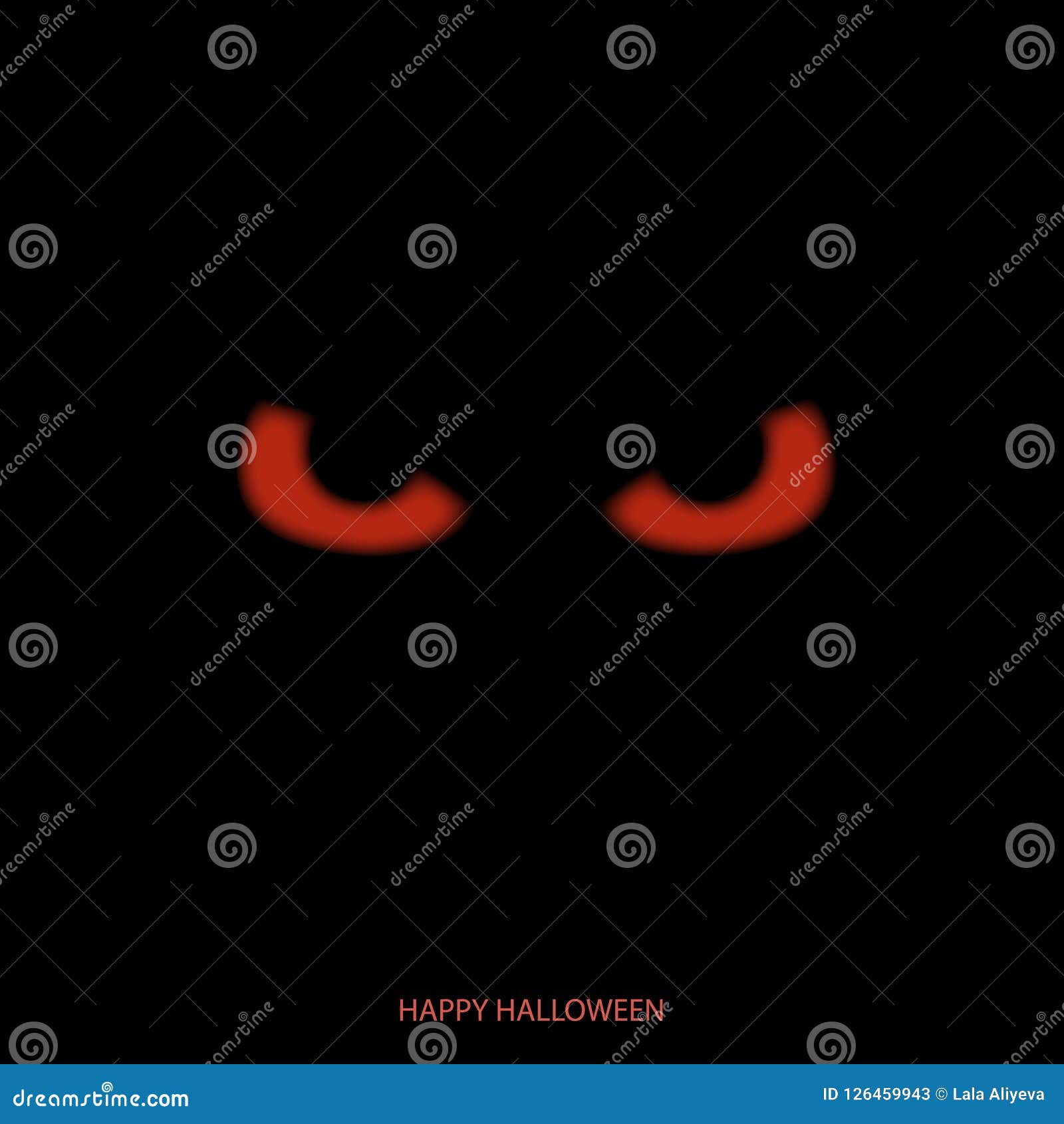 Happy Halloween Mask with Red Eyes Background. Vector. Stock Vector ...