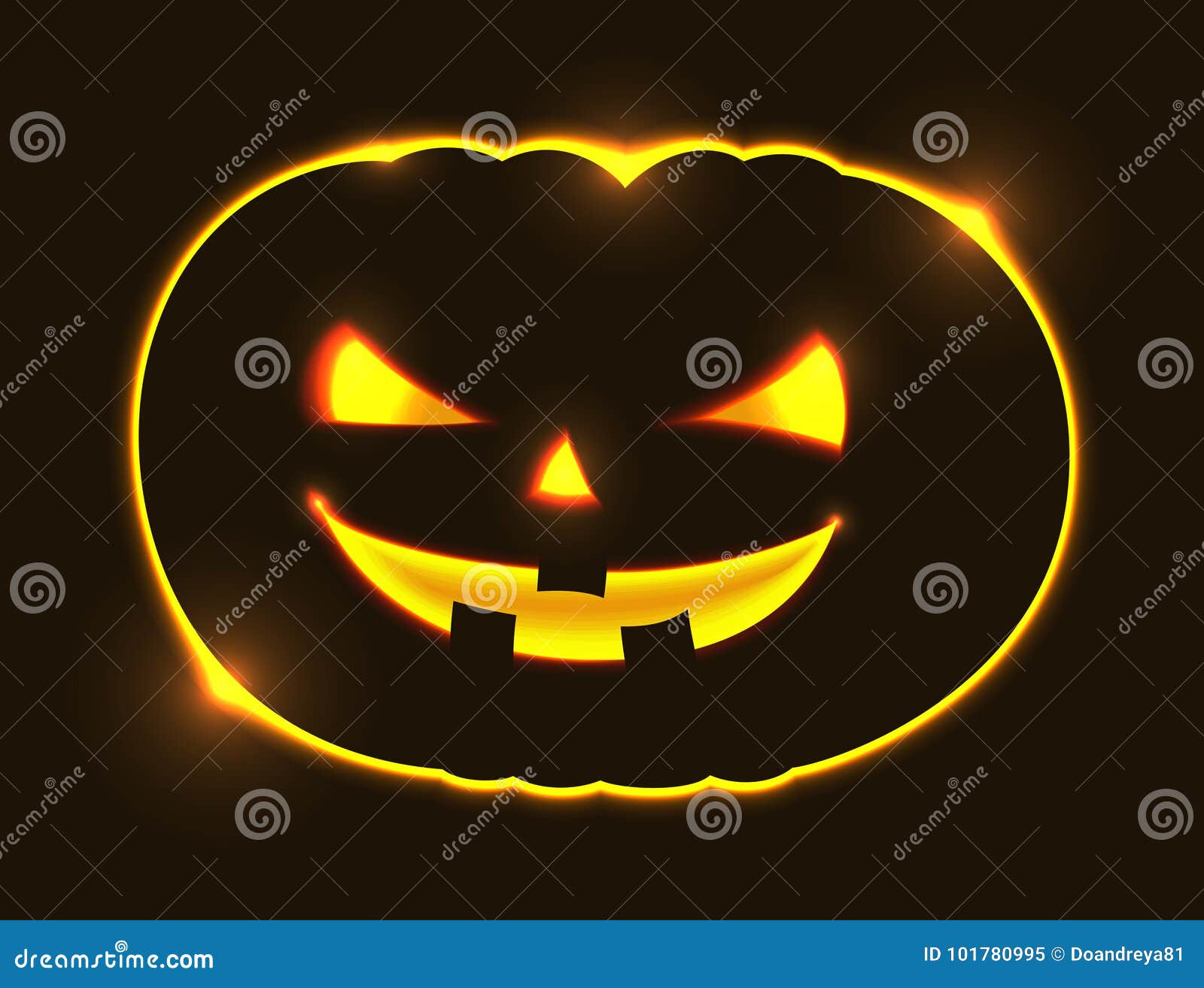 Happy Halloween Pumpkin Mask Design. Vector Illustration Stock Vector ...