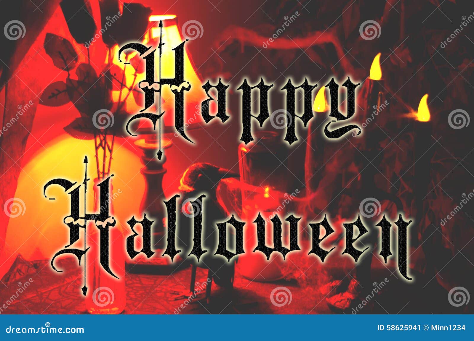 Happy Halloween stock image. Image of lamp, scary, spooky - 58625941