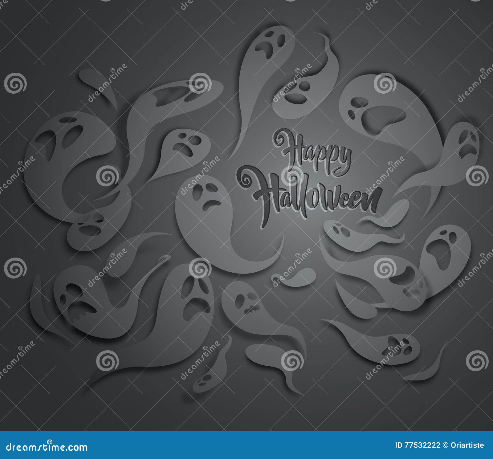 Spooky Ghost Cartoon Vector Illustration | CartoonDealer.com #37571004