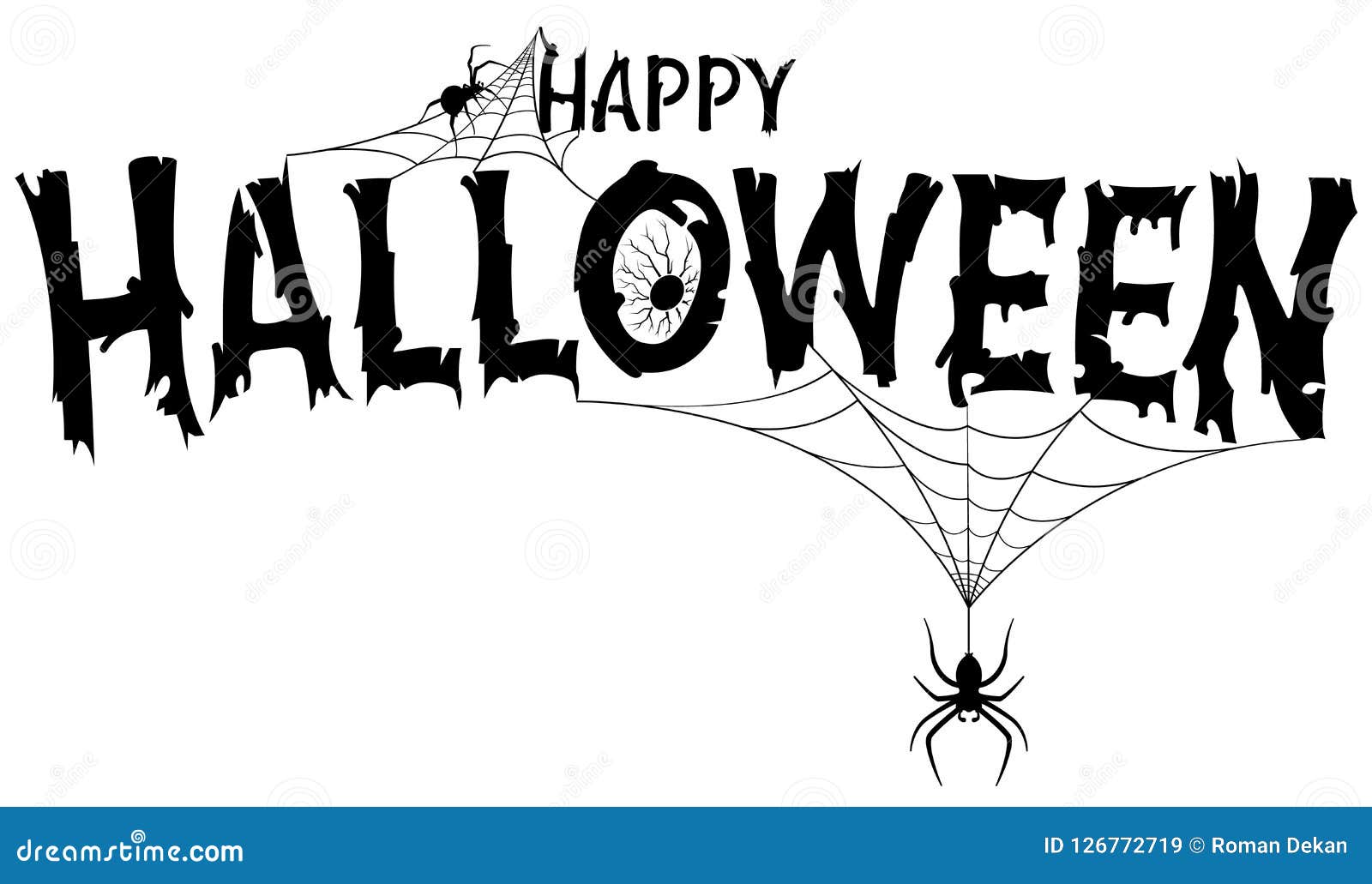 Halloween Text Calligraphy Vector Illustration | CartoonDealer.com ...