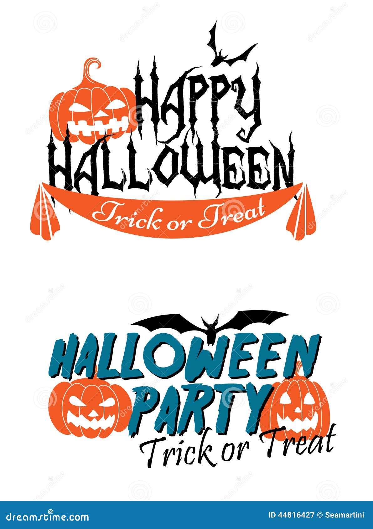 Happy Halloween Themed Graphics Stock Vector - Illustration of fabulous ...