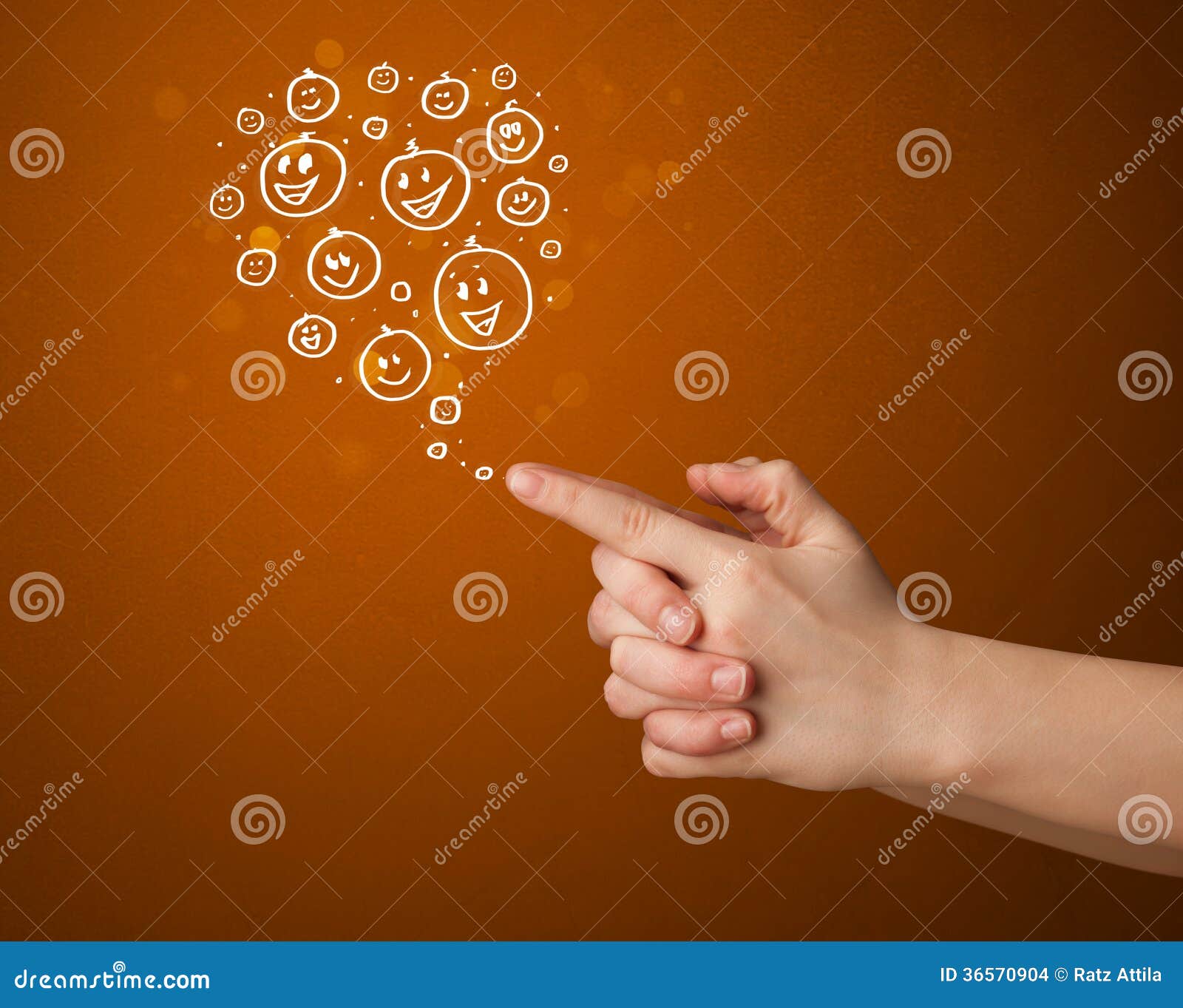 Happy Hand Drawed Smiley Faces Stock Photo - Image of draw, smiley ...
