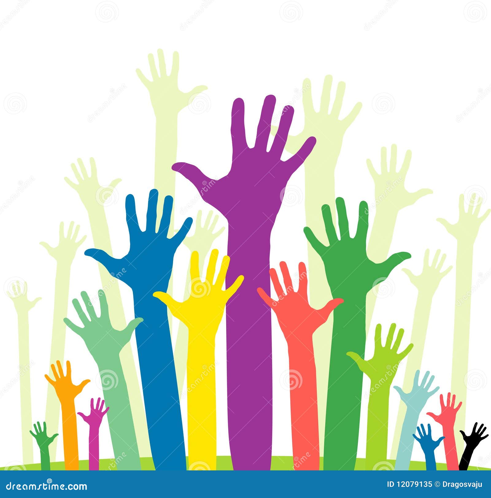 Happy hands stock vector. Illustration of design, collection - 12079135