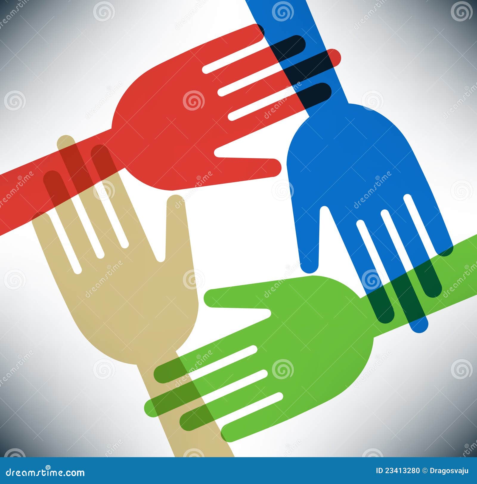 Happy hands_connecting stock illustration. Illustration of organization ...