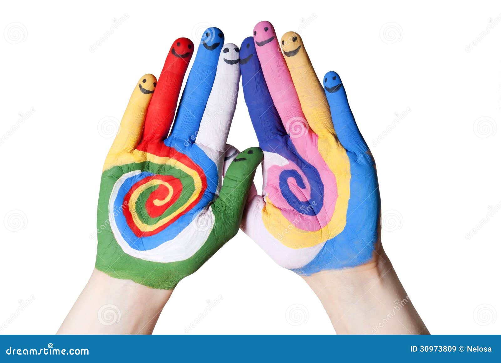 Happy hands stock image. Image of isolated, colorful - 30973809