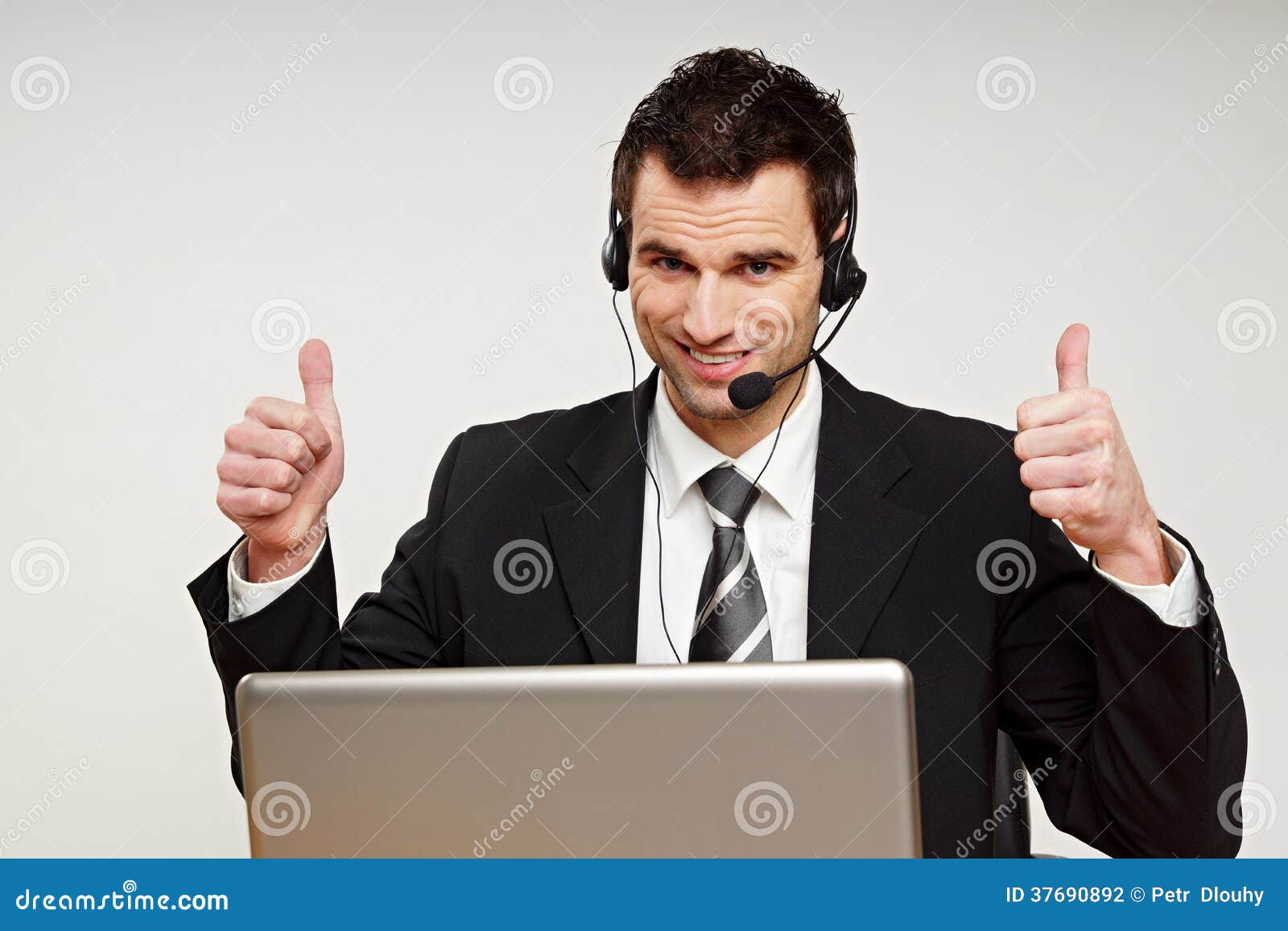 Happy handsome operator stock photo. Image of happy, lifestyle - 37690892