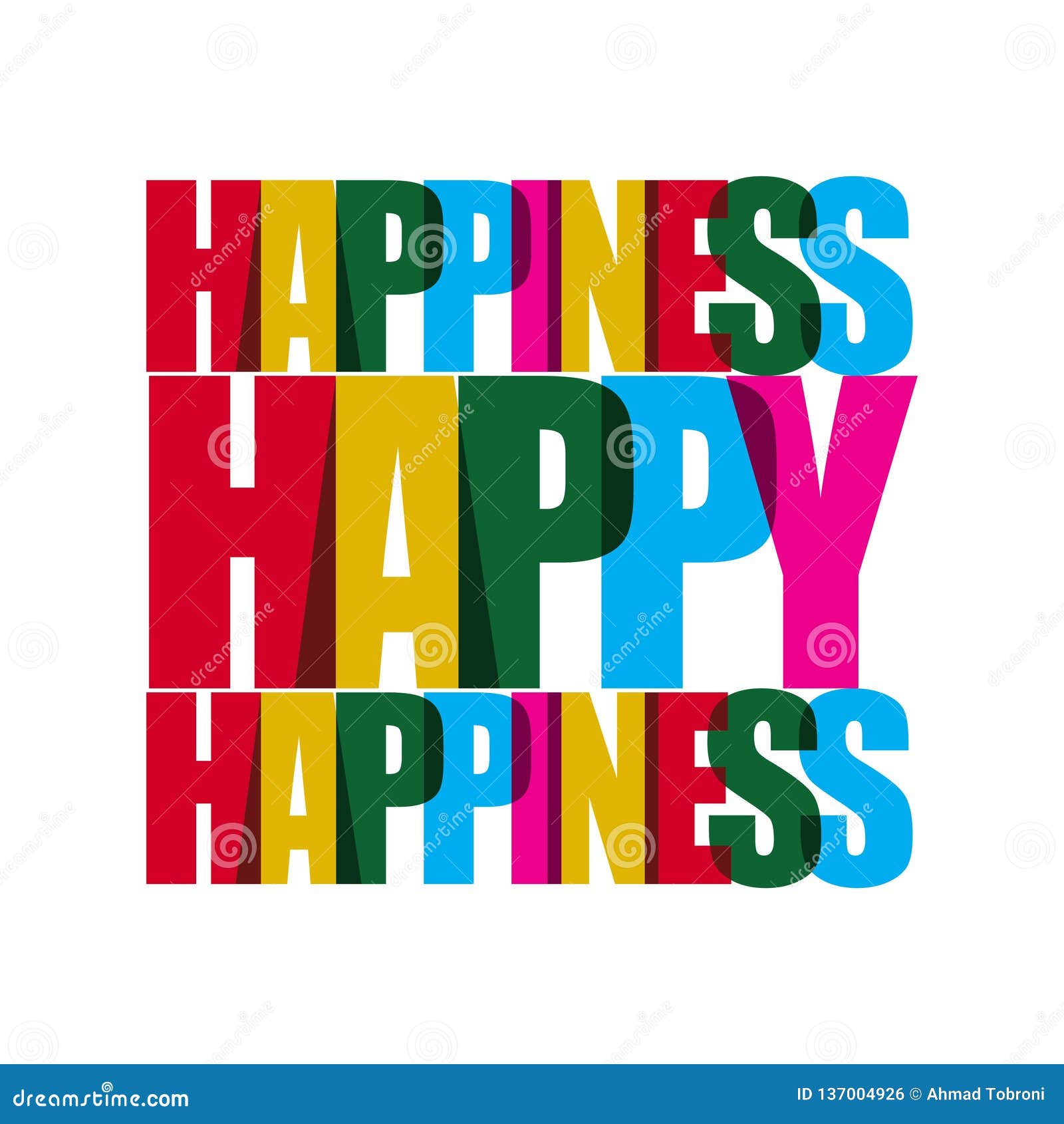 Happy Happiness Vector Design Illustration Stock Vector - Illustration ...