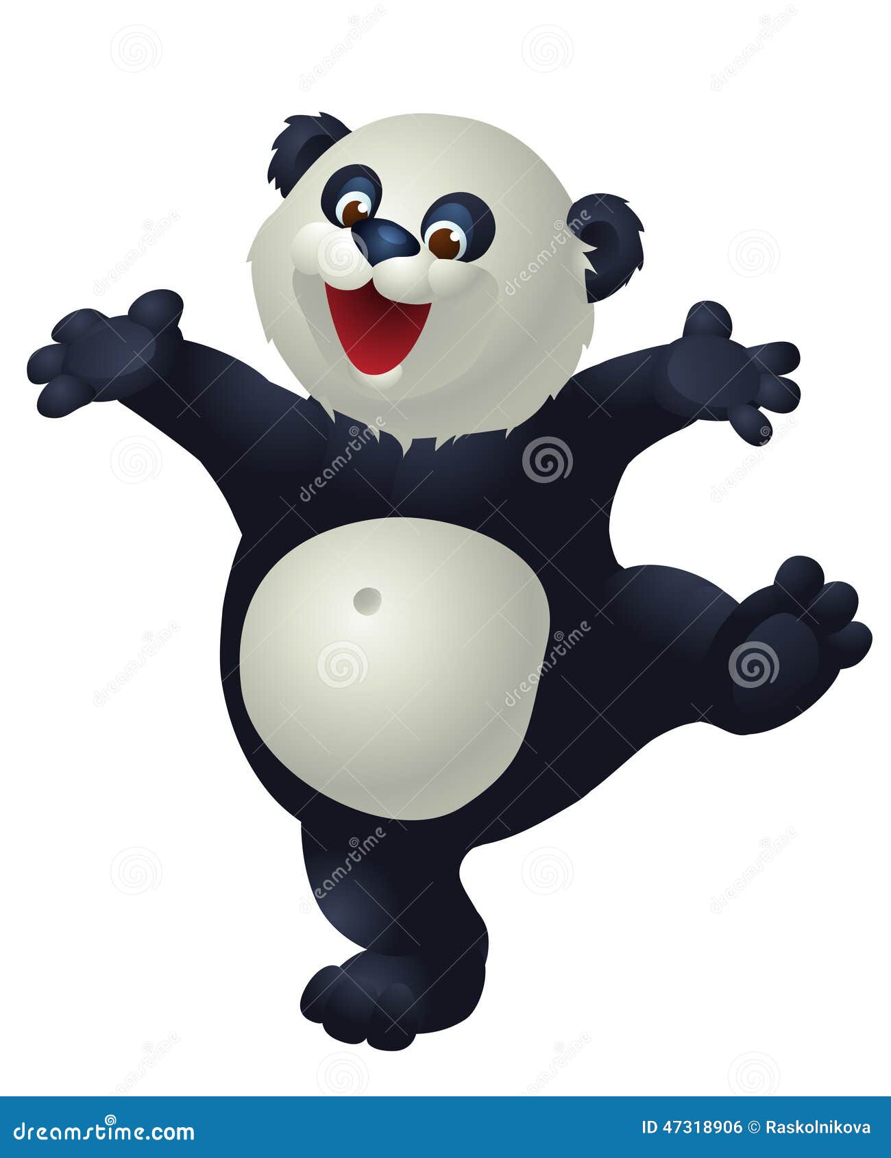 Happy happy panda stock vector. Illustration of drawing - 47318906