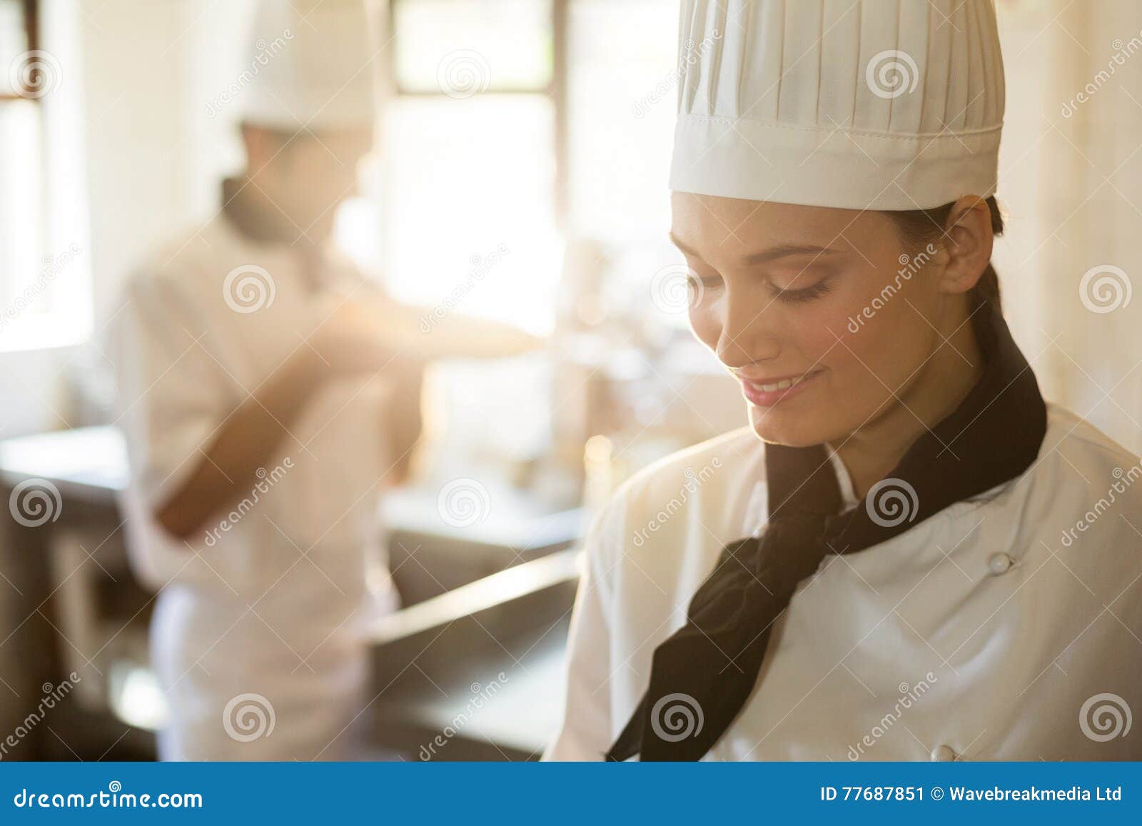 Happy Head Chef Cooking at Stove Stock Image - Image of profession ...