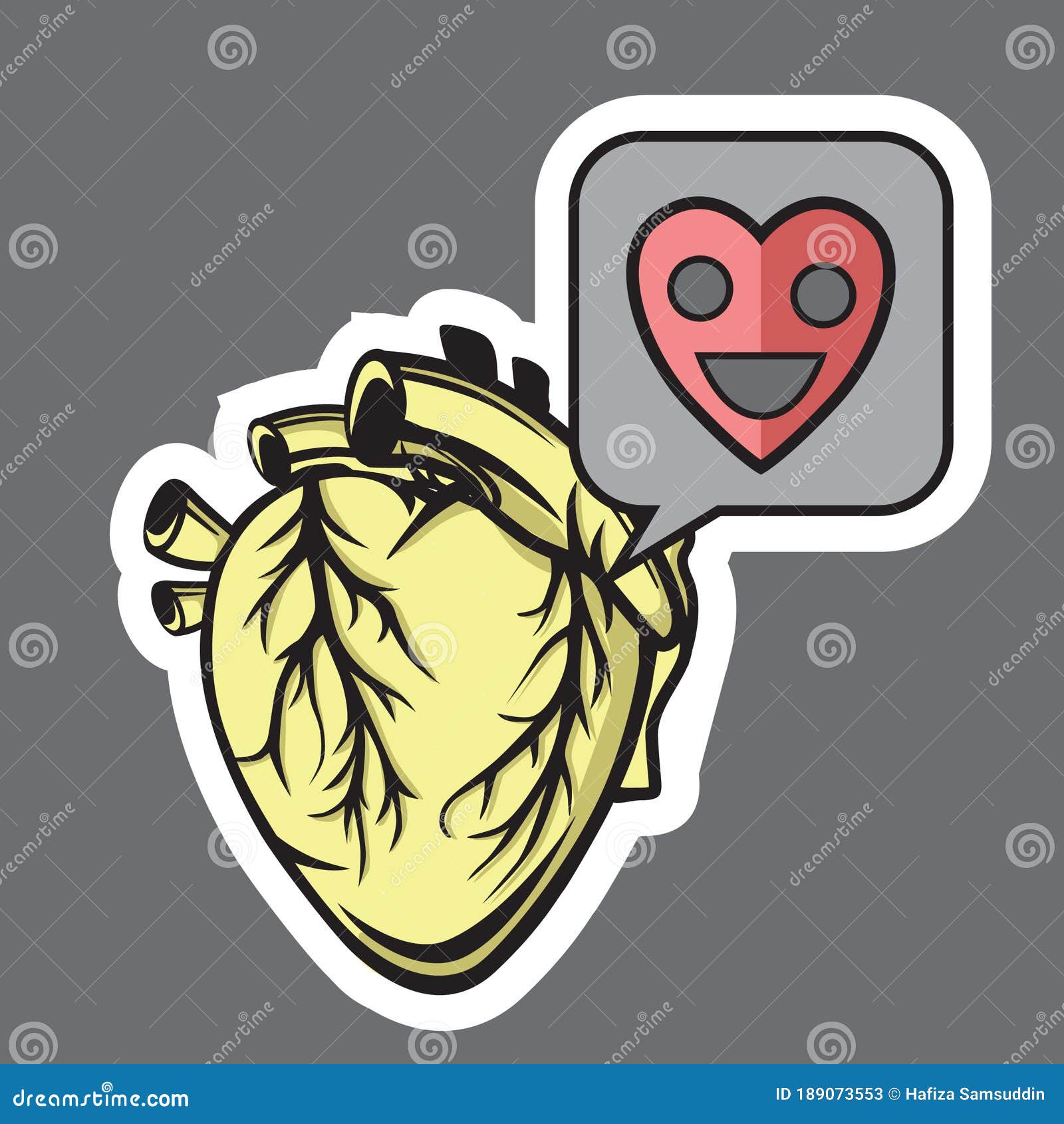 Happy Heart. Vector Illustration Decorative Design Stock Vector ...