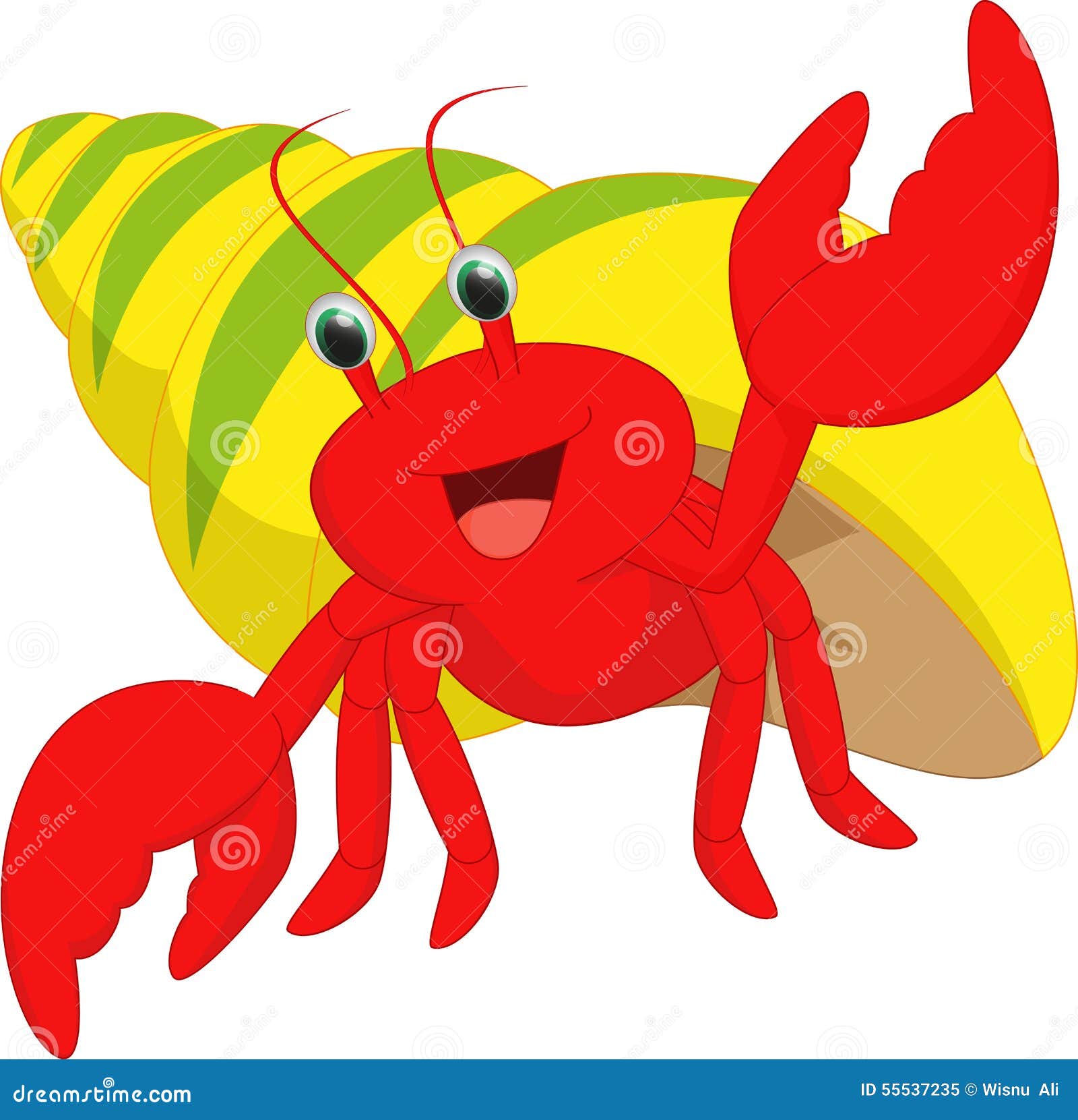 Hermit Crab Cartoon Vector | CartoonDealer.com #74066113