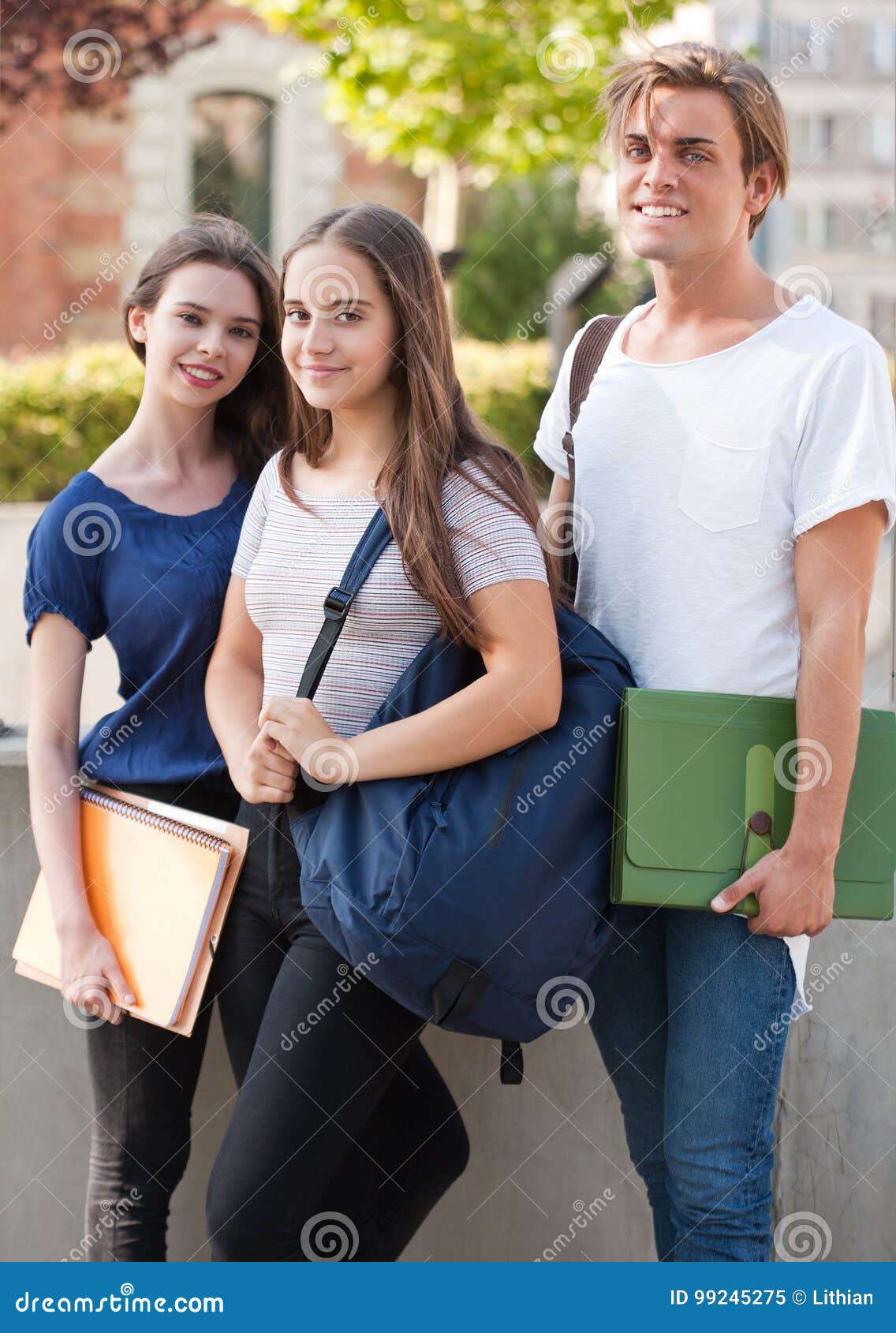Happy High School Students. Stock Image - Image of happy, attractive ...