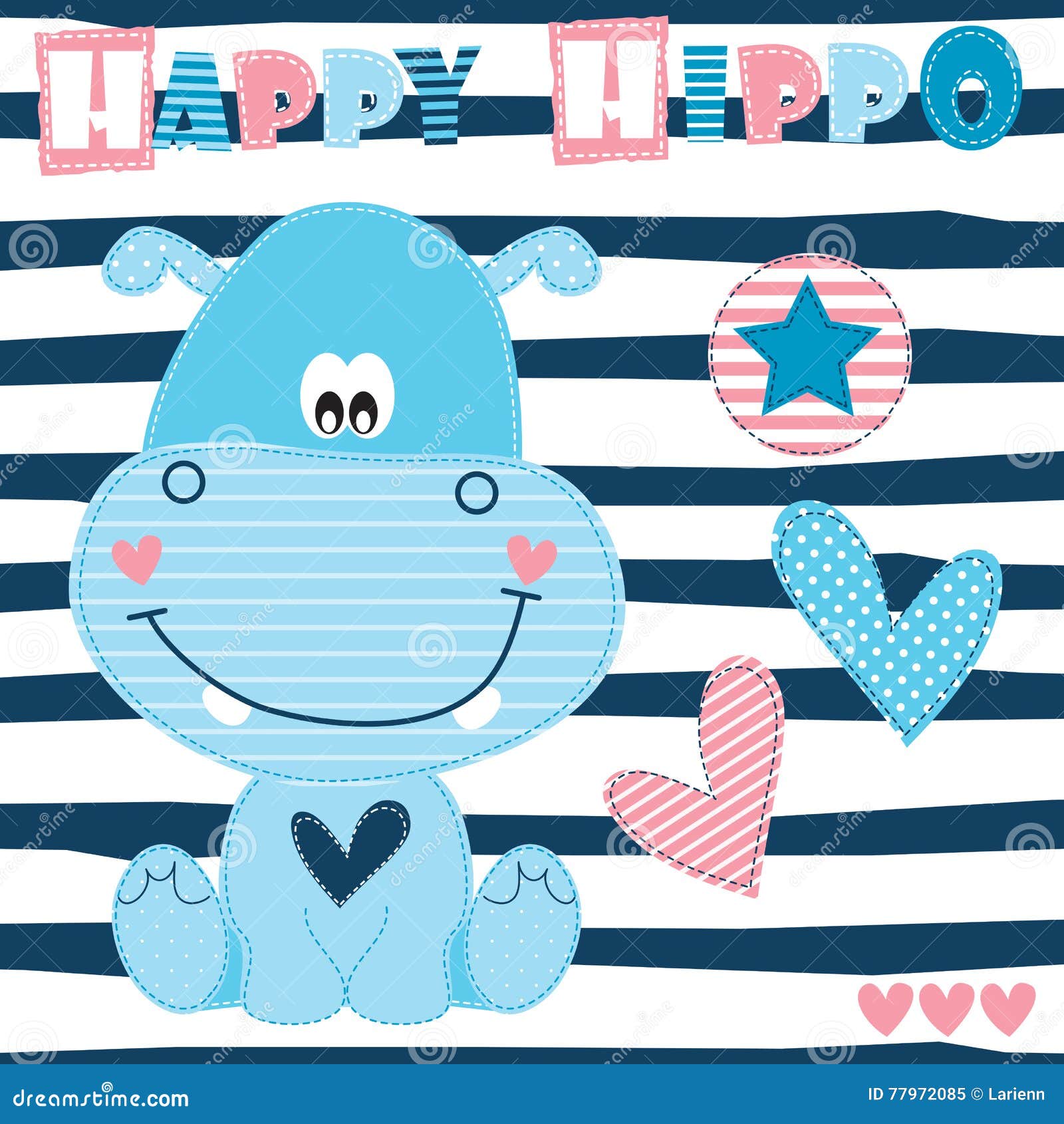 Happy Hippo Cartoon | CartoonDealer.com #94182351