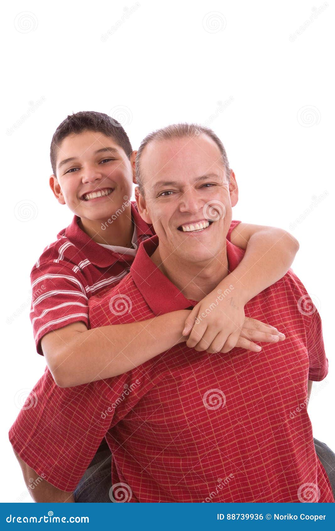 Happy Hispanic Father and Son. Stock Photo - Image of child, carrying ...