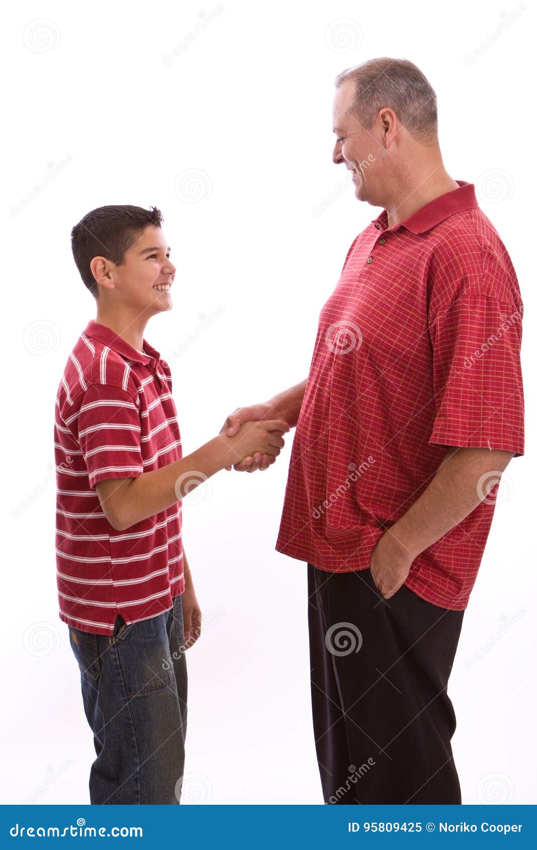 Happy Hispanic Father and Son. Stock Image - Image of happiness ...
