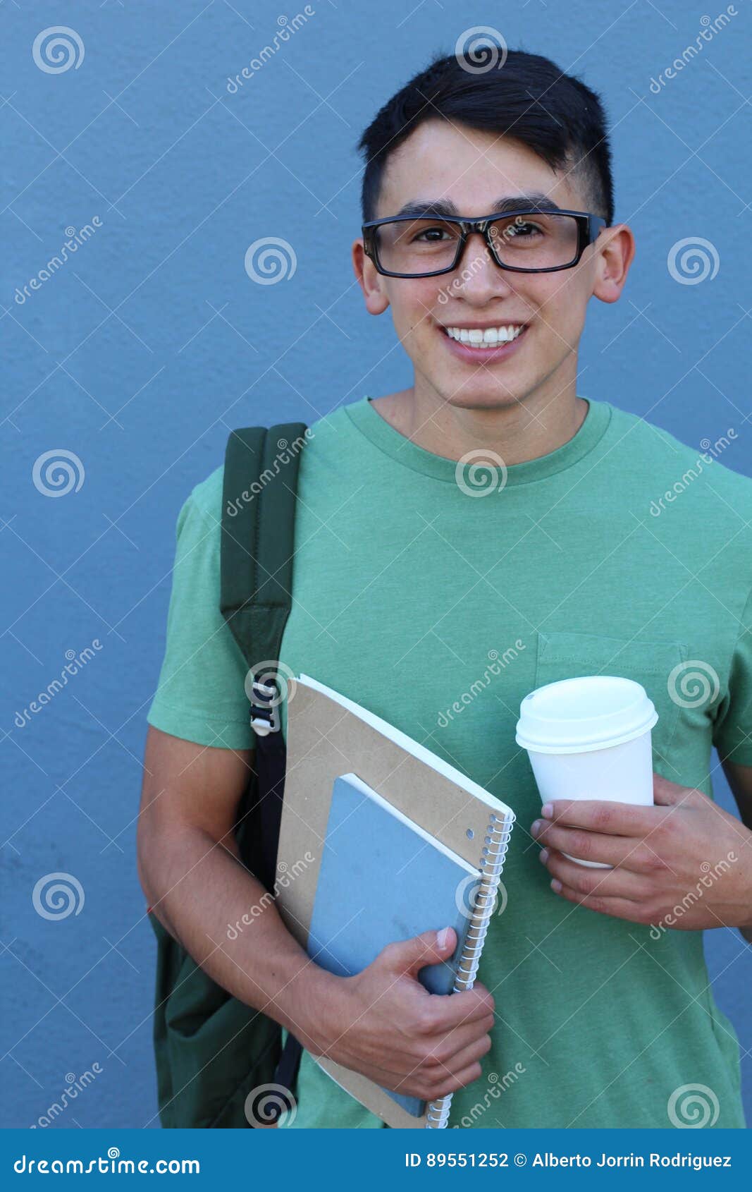 Happy Hispanic University Smart Student Stock Photo - Image of blue ...