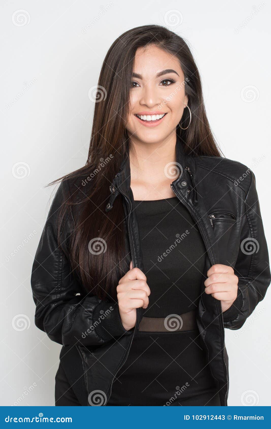 Happy Hispanic Woman stock image. Image of portrait - 102912443
