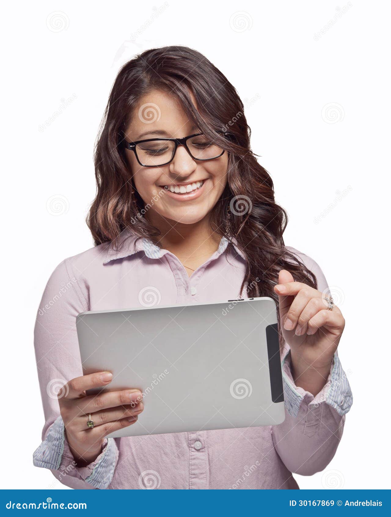 Woman Using Tablet Computer Stock Image - Image of girl, internet: 30167869