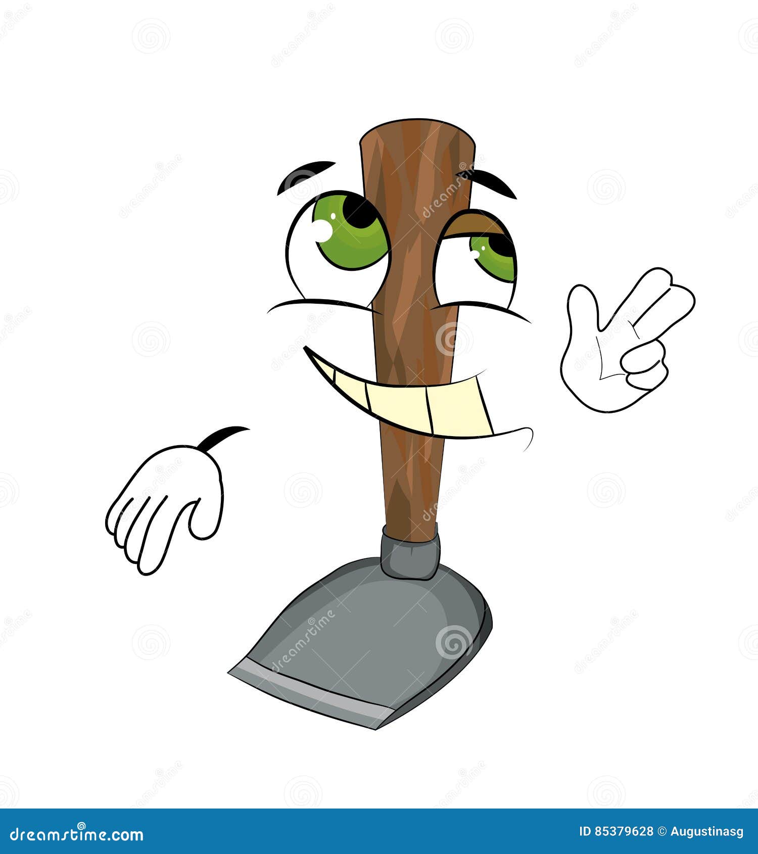 Happy Hoe Cartoon Royalty-Free Illustration | CartoonDealer.com #85379628