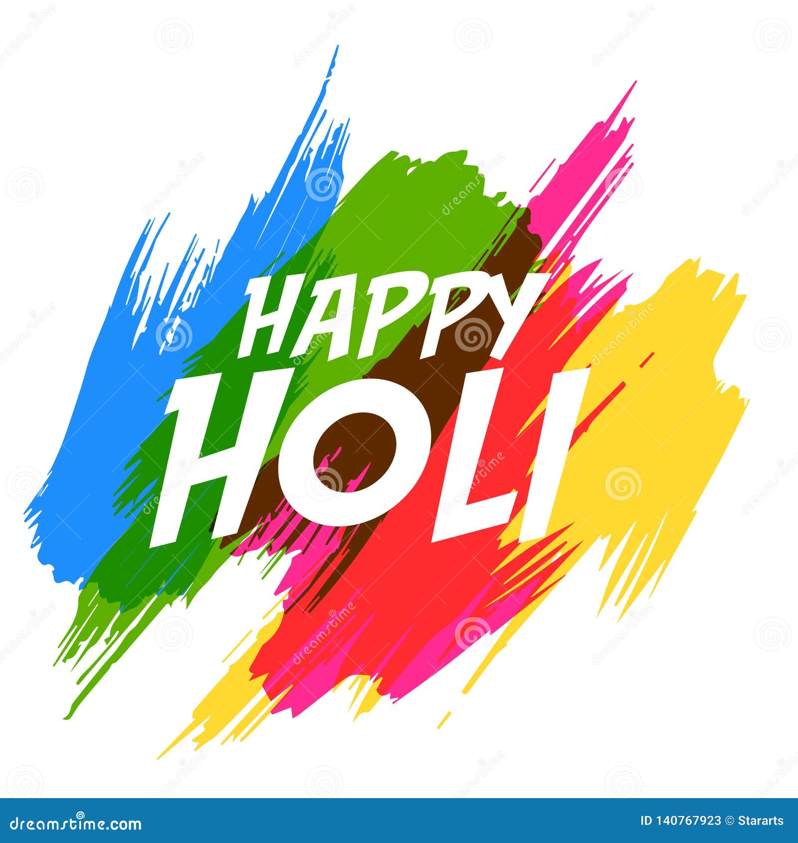 Happy Holi Abstract Colorful Background Stock Vector - Illustration of ...