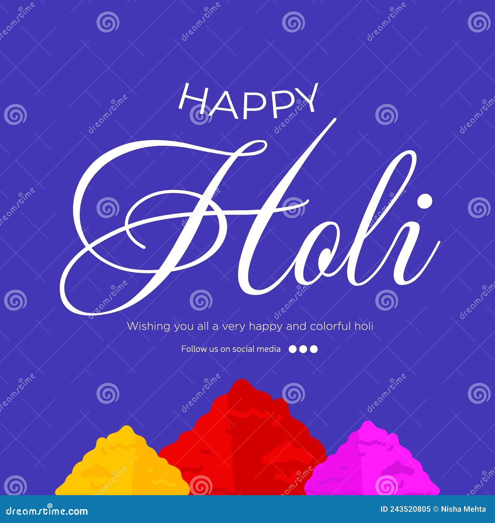 Happy Holi banner design stock vector. Illustration of celebration ...