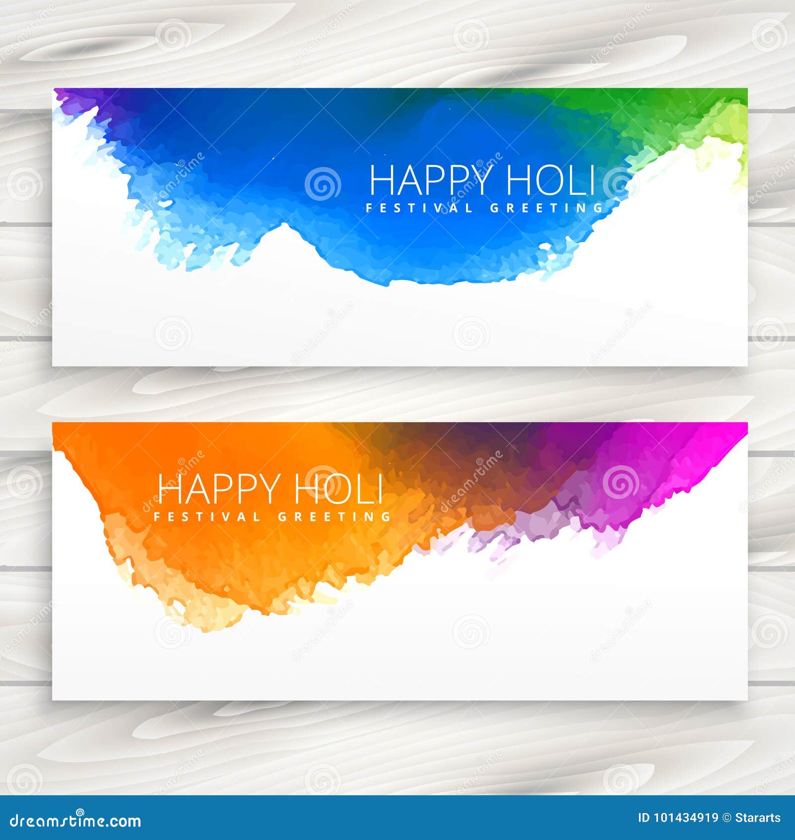 Happy holi banners stock vector. Illustration of multicolor - 101434919