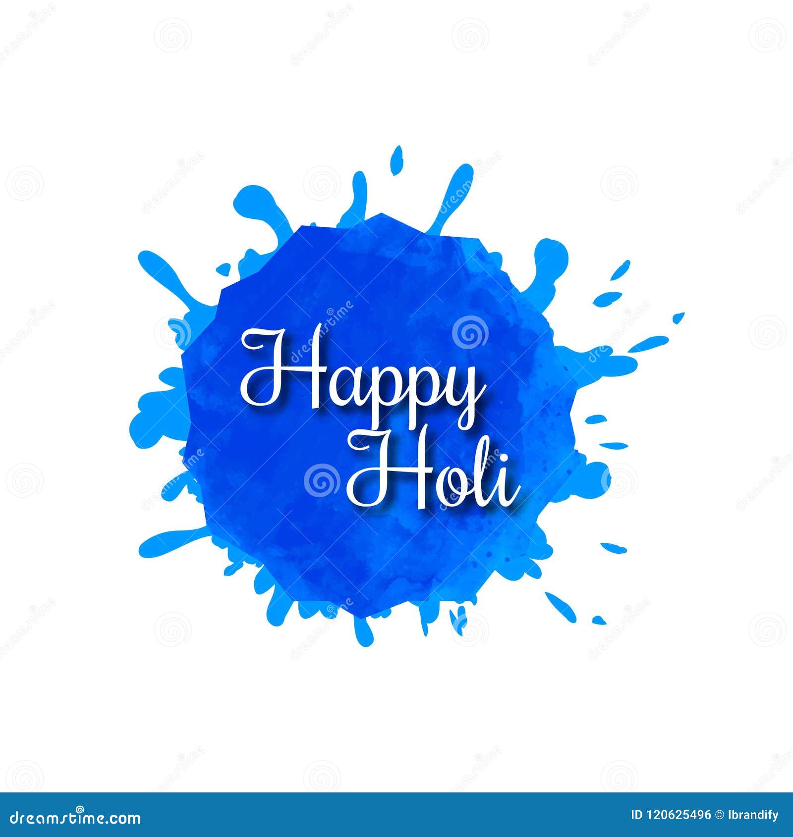 Happy Holi Design with Creative Typography Vector Stock Vector ...