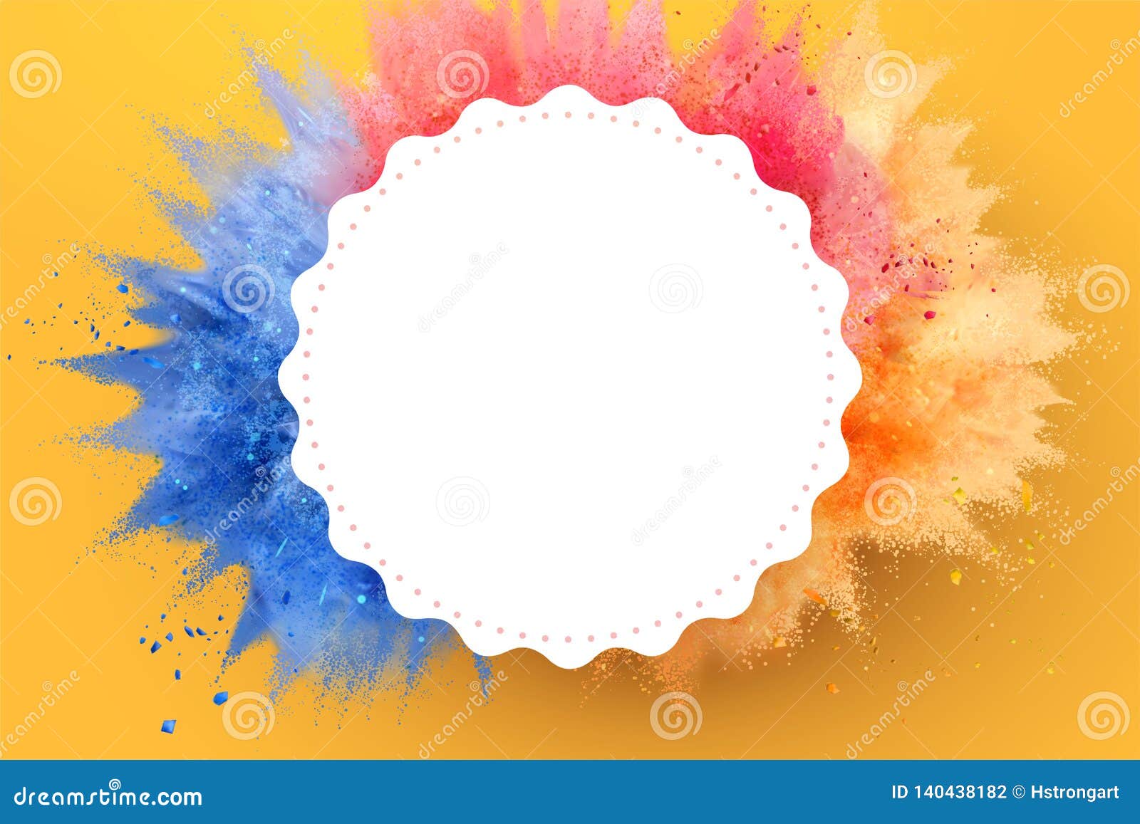 Happy holi design template stock vector. Illustration of space - 140438182