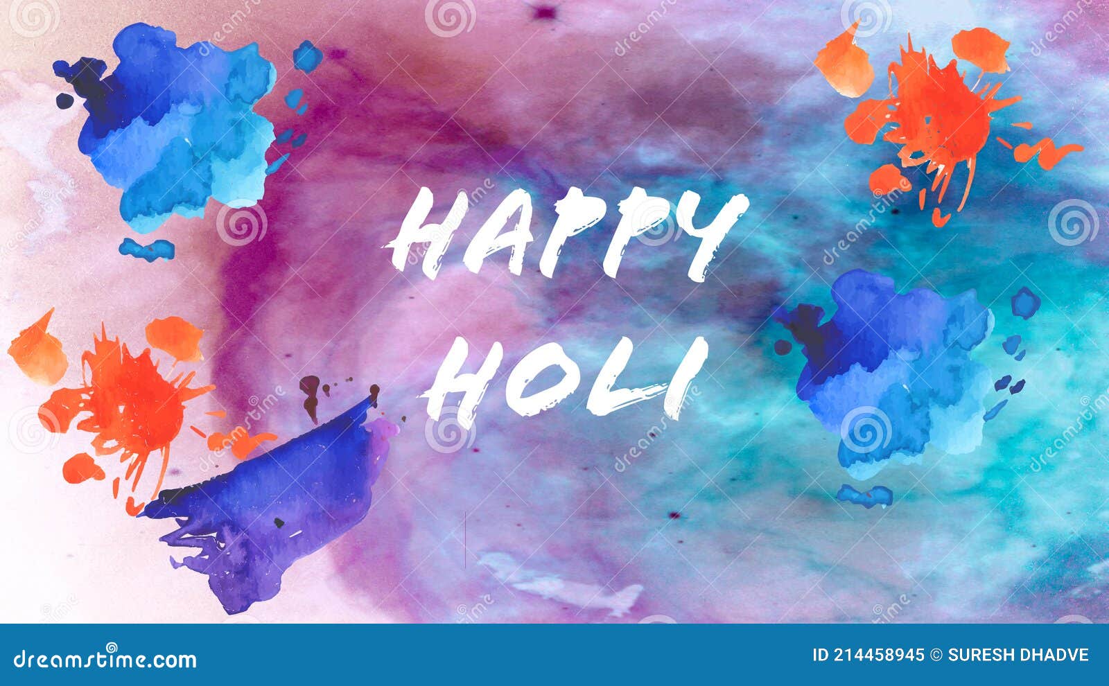 Happy Holi. Holi Hai. Illustration Image. Greeting Card Stock ...