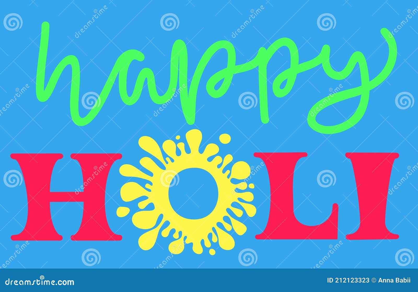 Holi Lettering. Hand Written Holi Poster. Modern Hand Lettering. Holi ...