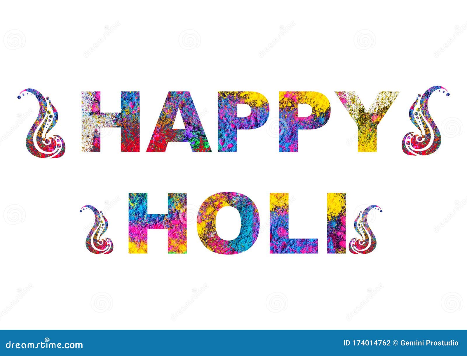 Happy Holi Celebration With Colors, Clay Lamp. Holi Or Dol Yatra Is ...