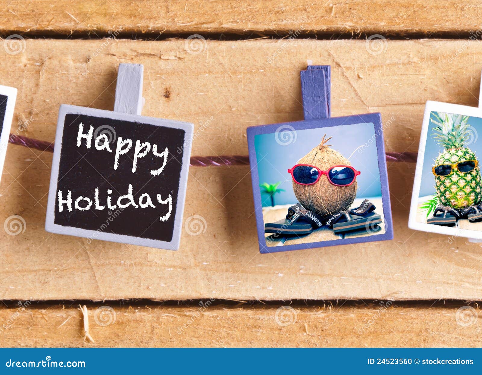 Happy Holiday with Fruity Friends Stock Photo - Image of humour ...