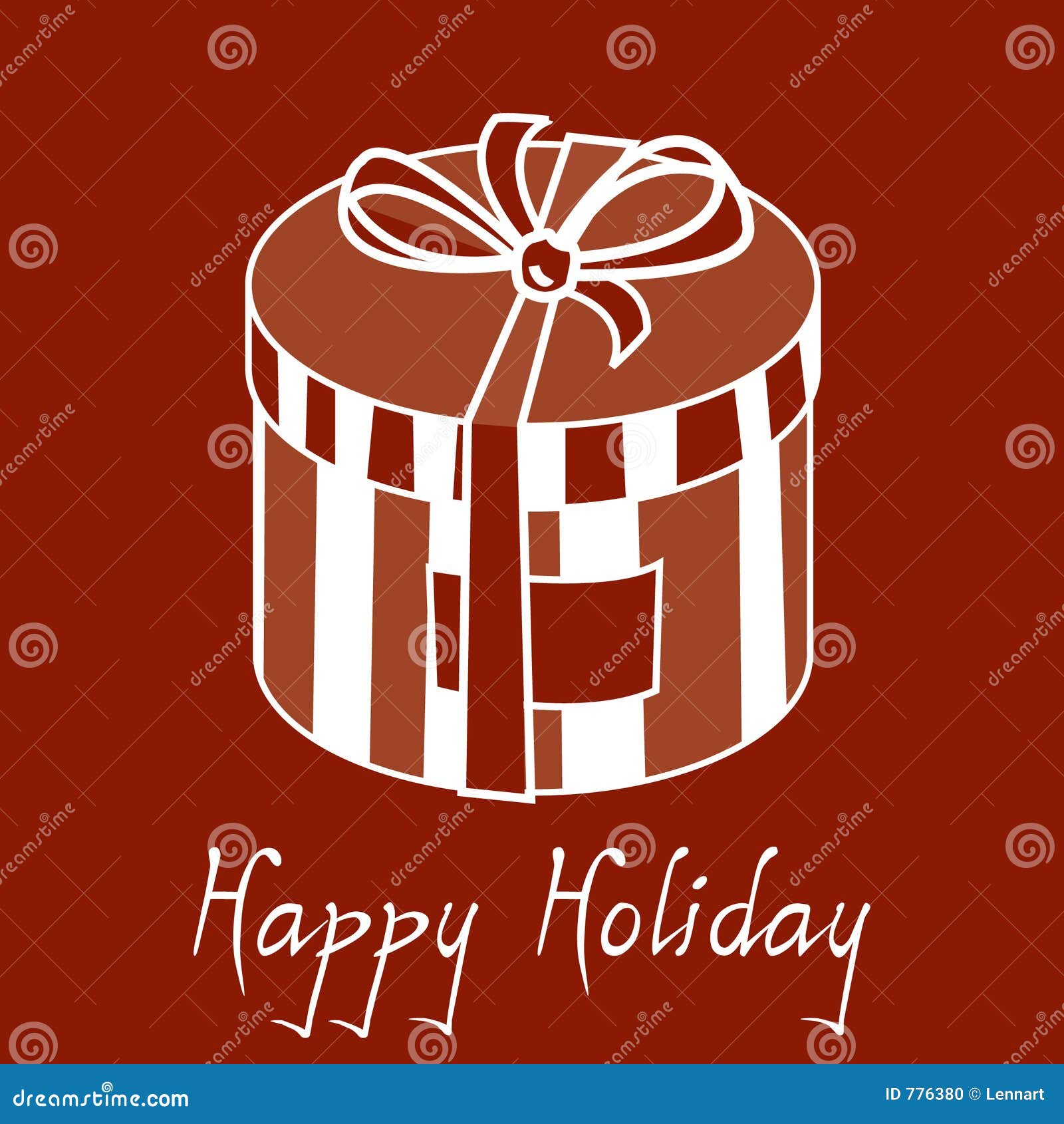 Happy holiday gift box stock illustration. Illustration of card - 776380