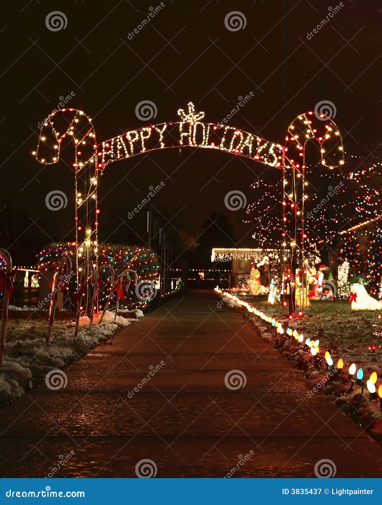 Happy holiday lights stock image. Image of lights, christmas - 3835437