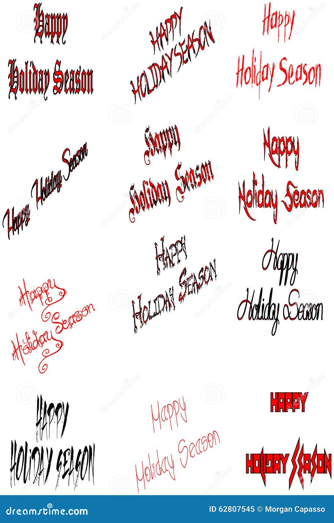 Happy Holiday Season Collage Stock Illustration - Illustration of ...