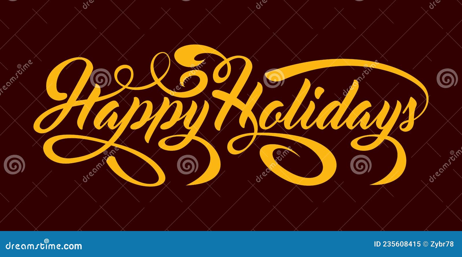 Happy Holidays Text Stock Vector Illustration Of Calligraphy 235608415