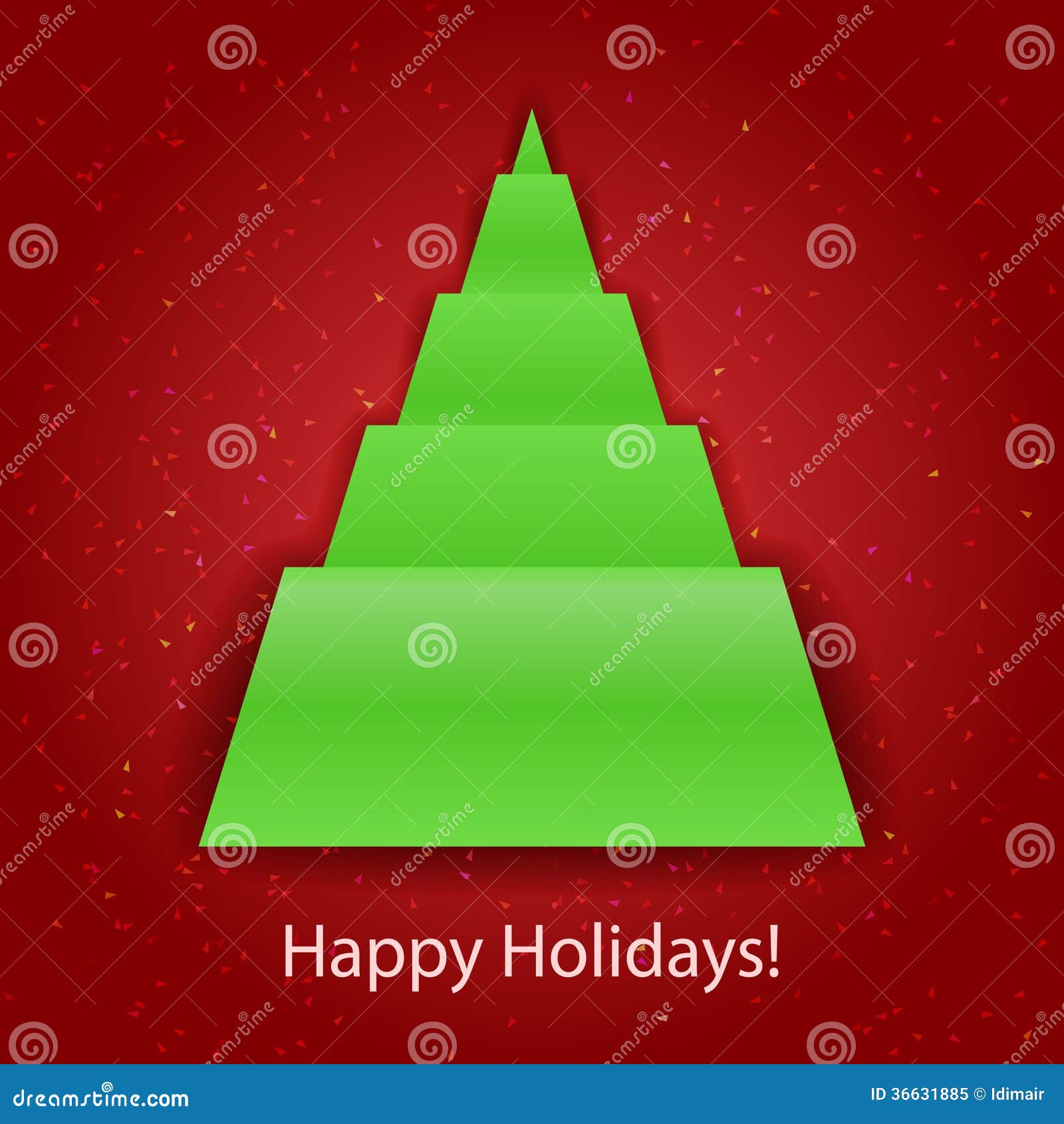 Happy Holidays Greetings Card Stock Vector - Illustration of green ...