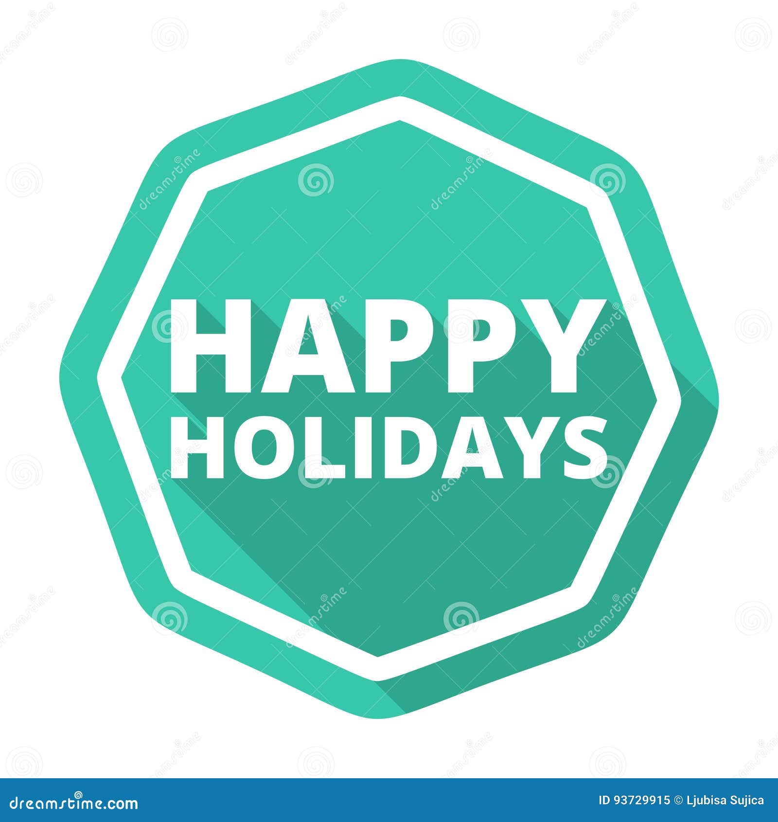 Happy Holidays Icon with Long Shadow Stock Vector - Illustration of ...