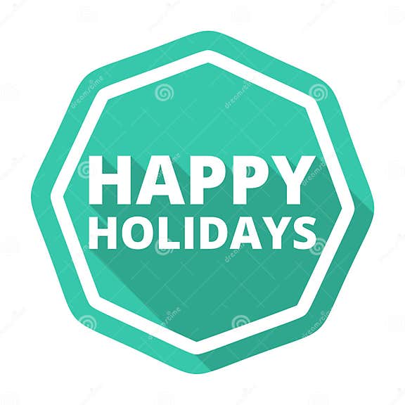 Happy Holidays Icon with Long Shadow Stock Vector - Illustration of ...